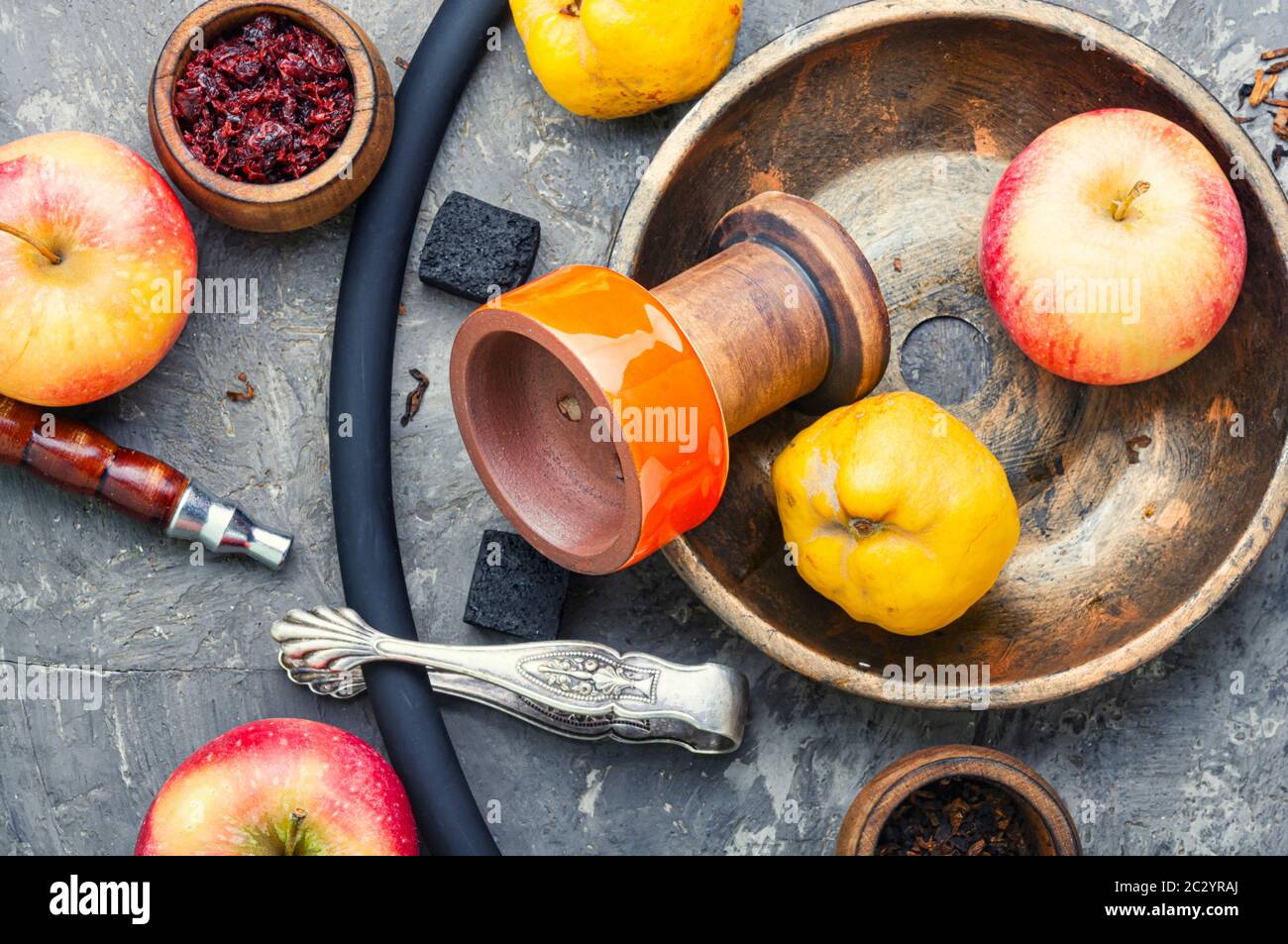 Oriental smoking shisha.Hookah bowl and tobacco.Details of Turkish ...