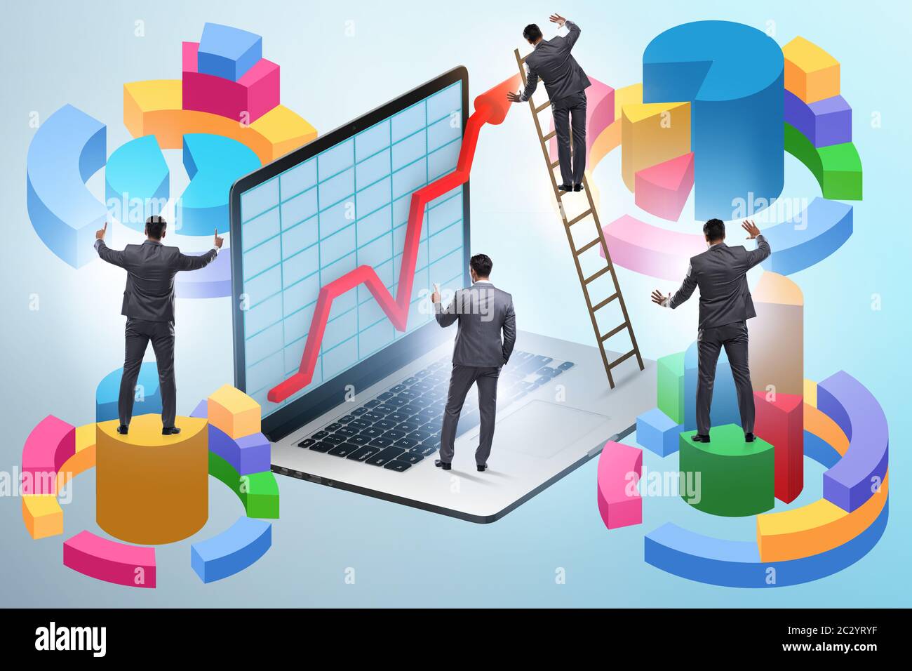 Trader working in technical visualization environment Stock Photo - Alamy