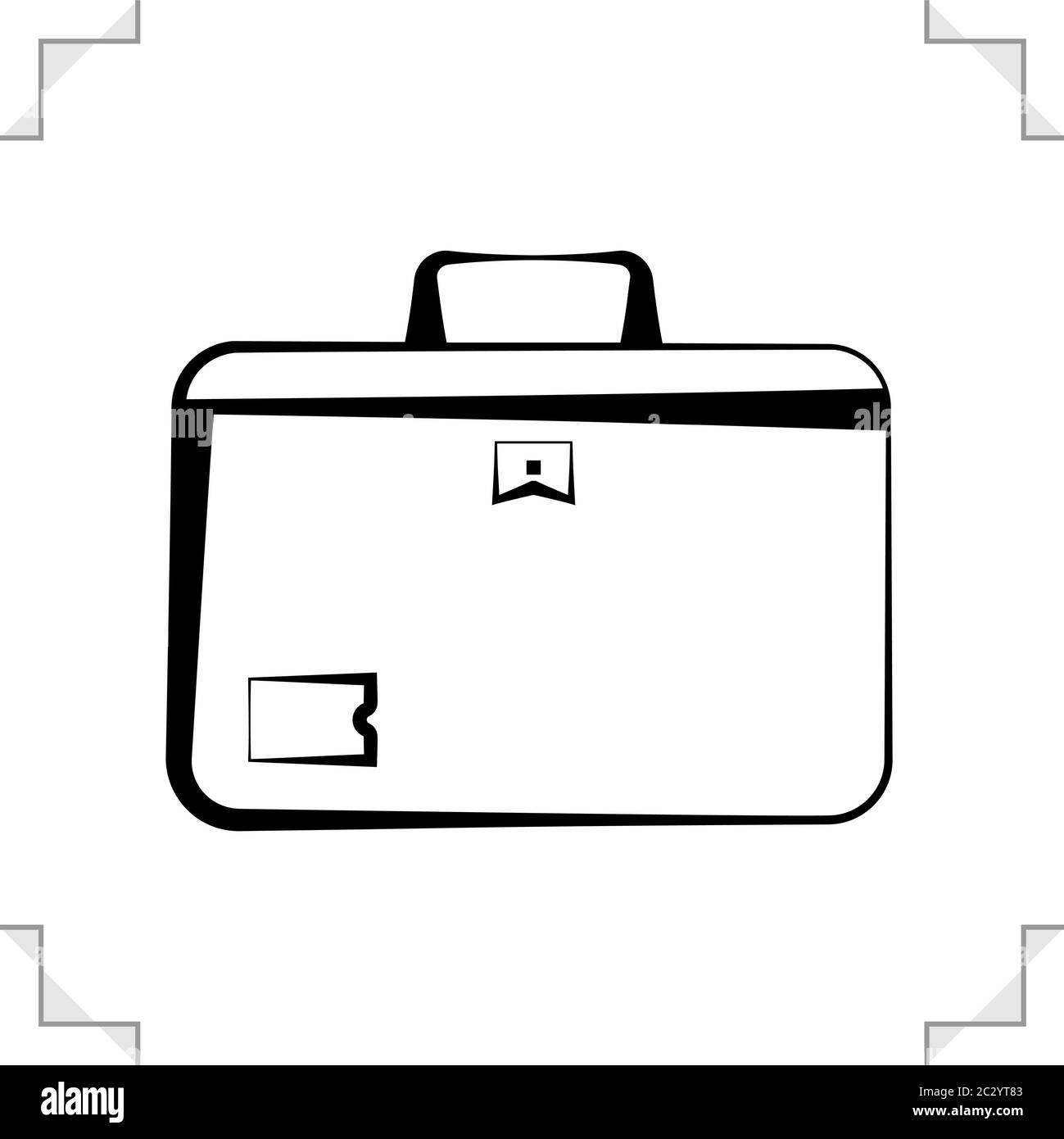 Briefcase Icon, Bag Design Vector Art Illustration Stock Vector Image ...