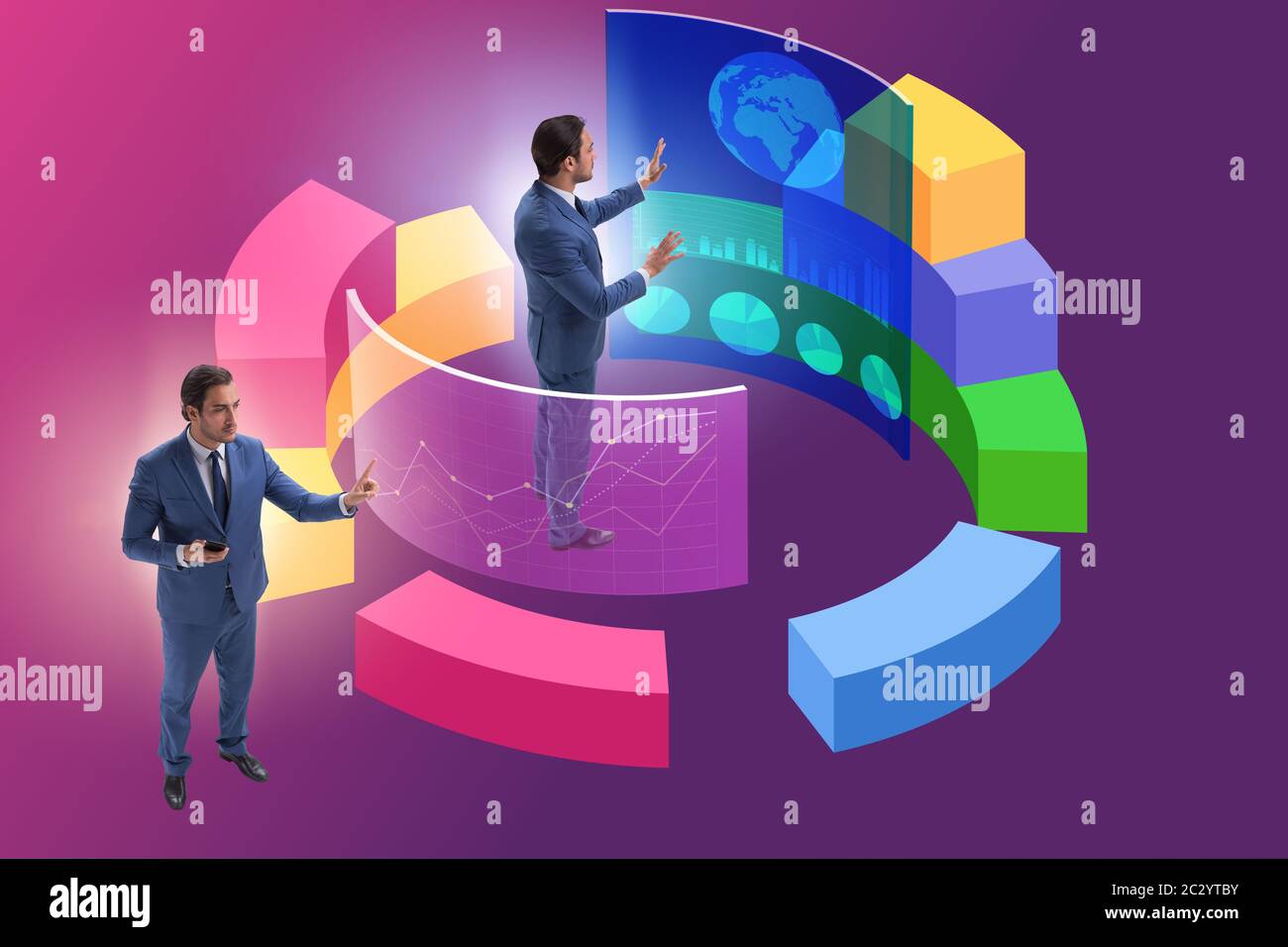 Trader working in technical visualization environment Stock Photo - Alamy