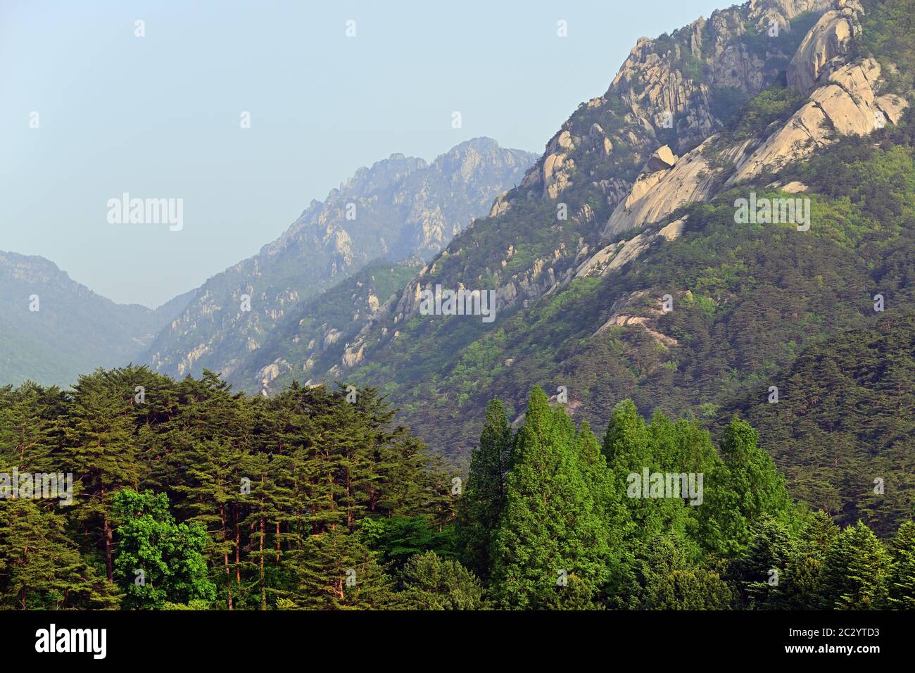 North Korean amazing scenery. The Diamond mountains at sunrise. Mt ...