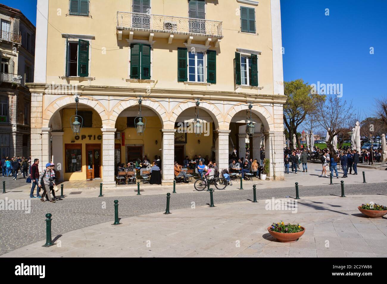 Corfu town liston cafe hi-res stock photography and images - Alamy