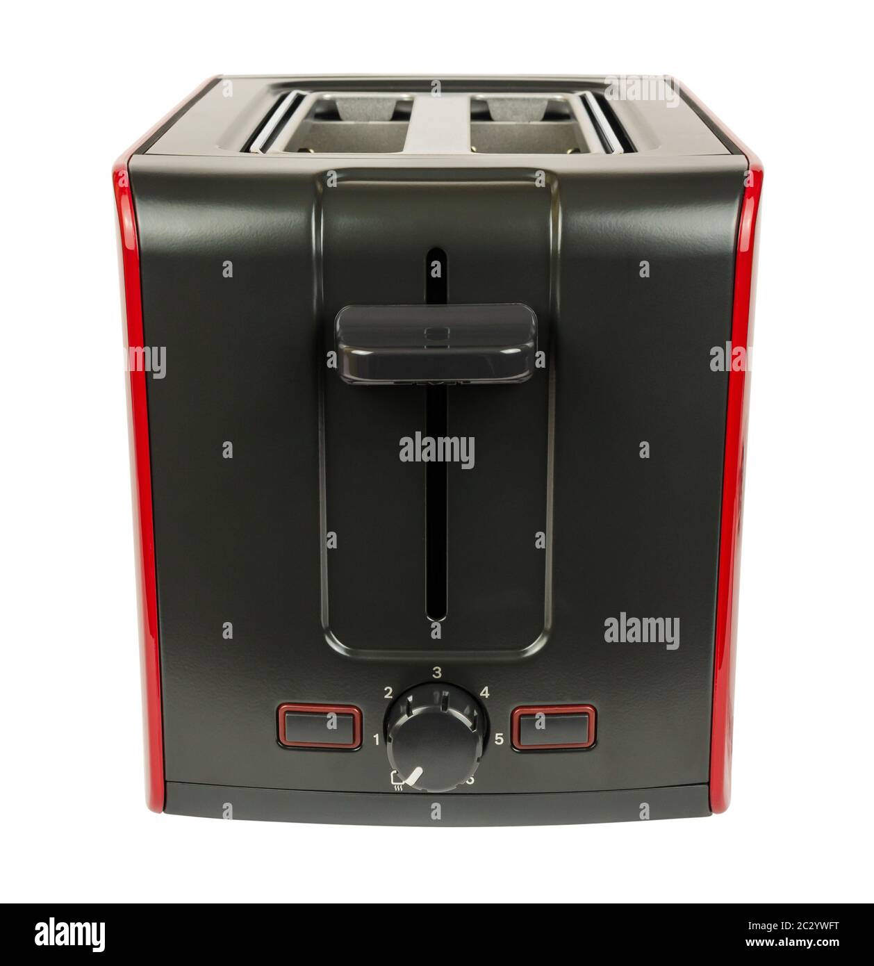 Black and red toaster isolated on white background Stock Photo - Alamy