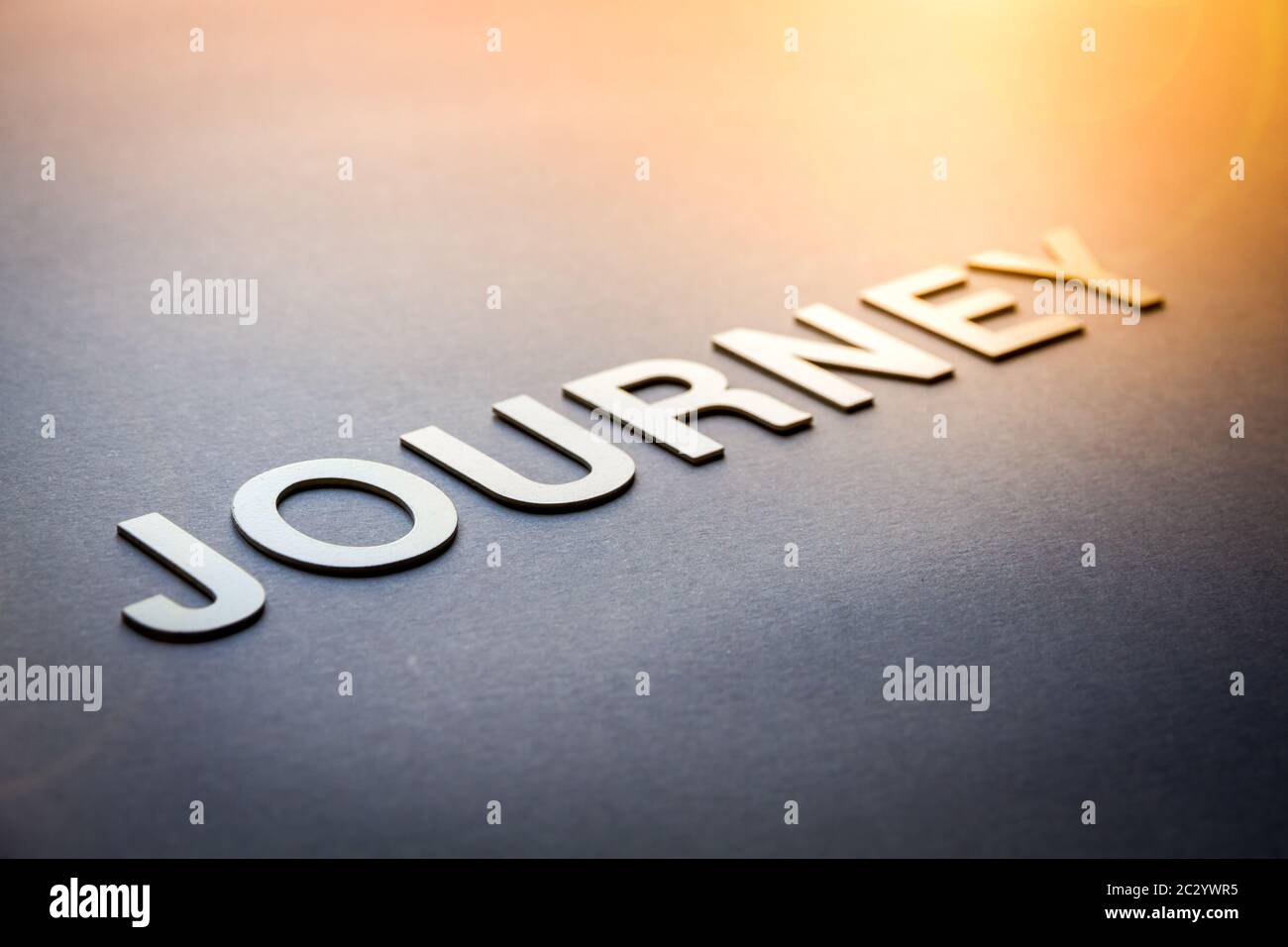 Word journey written with white solid letters on a board Stock Photo ...