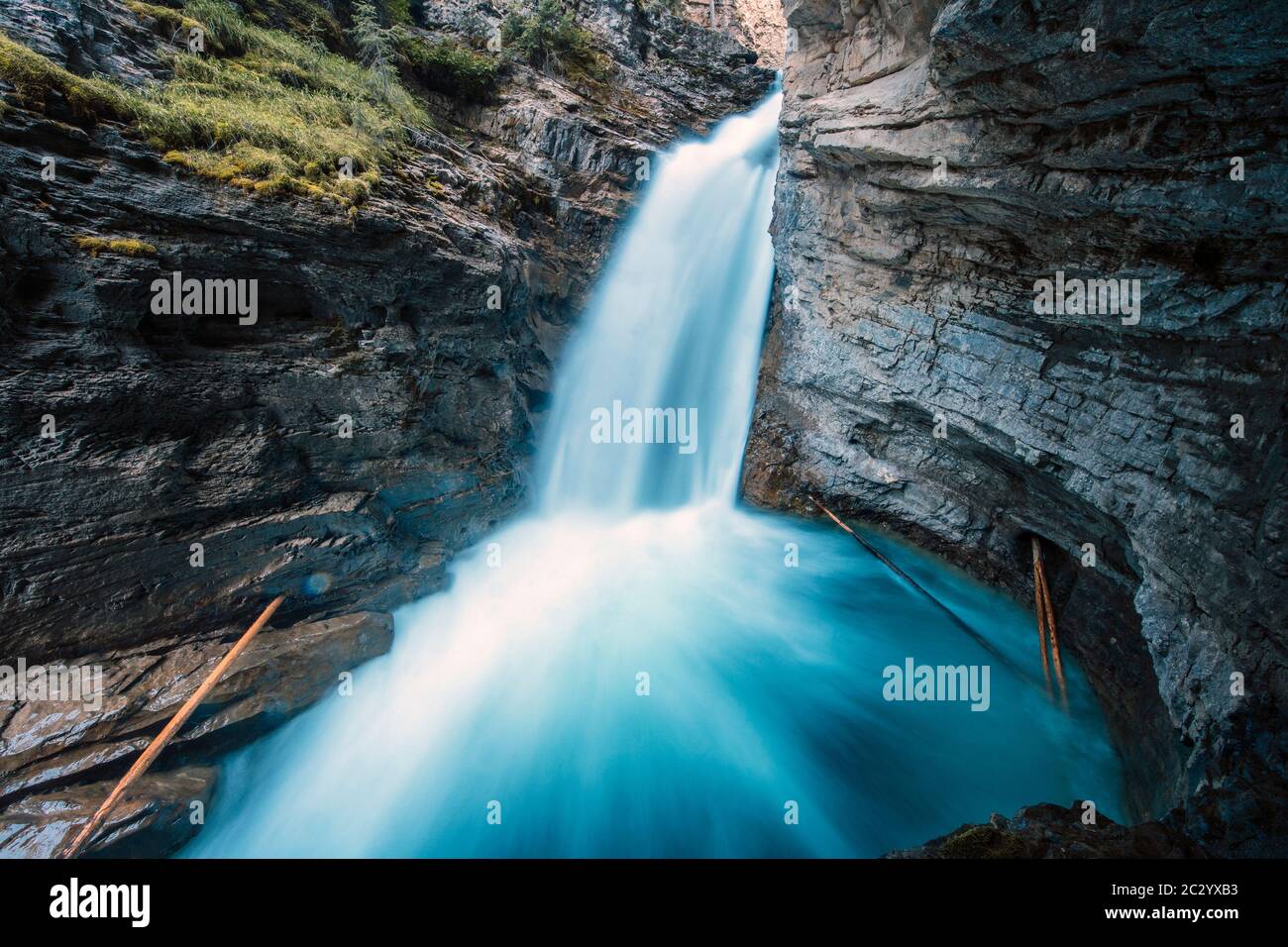 Breathtaking view of waterfall, Banff, Alberta, Canada Stock Photo - Alamy
