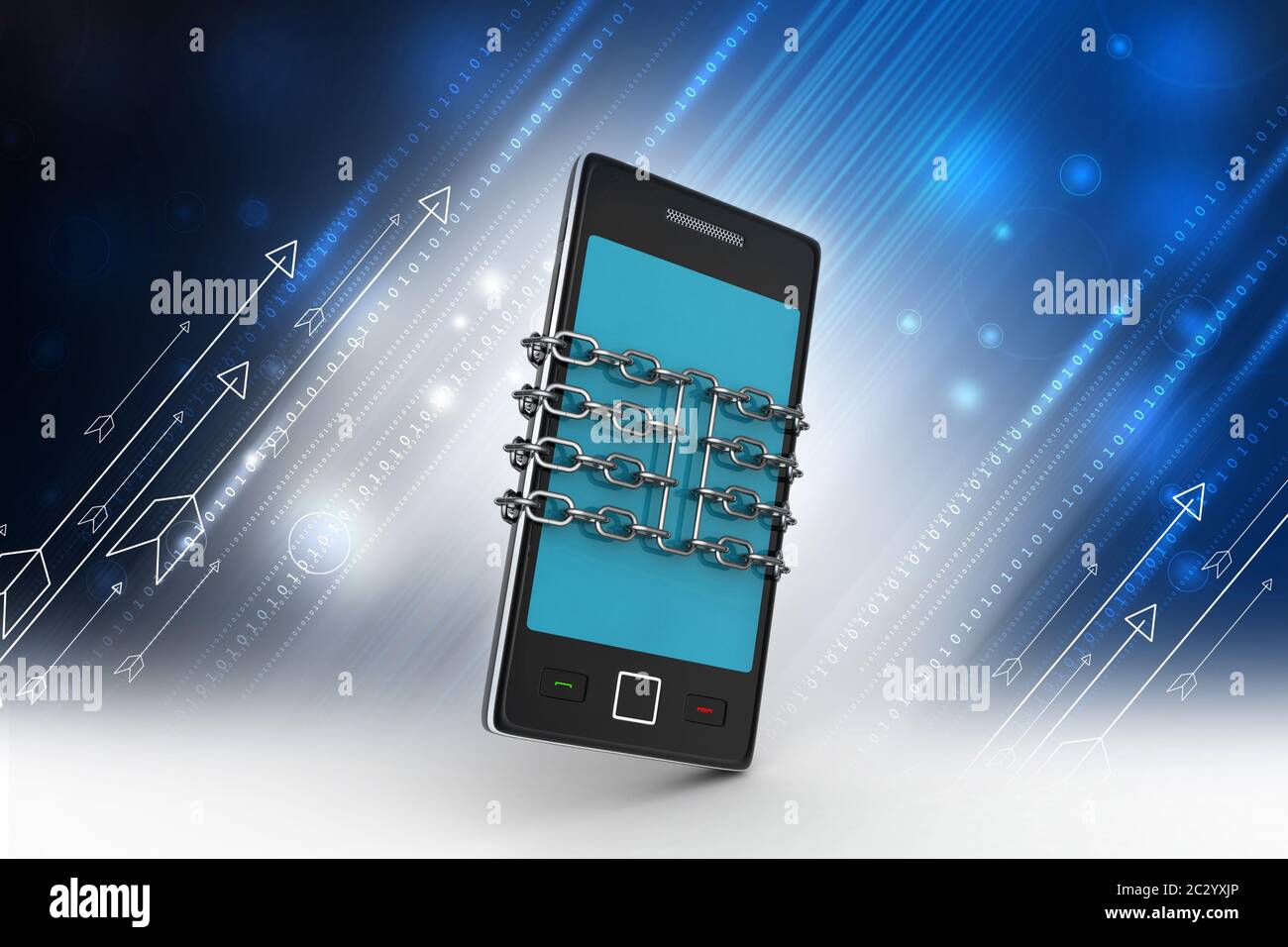 Smart phone with protection in color background Stock Photo - Alamy