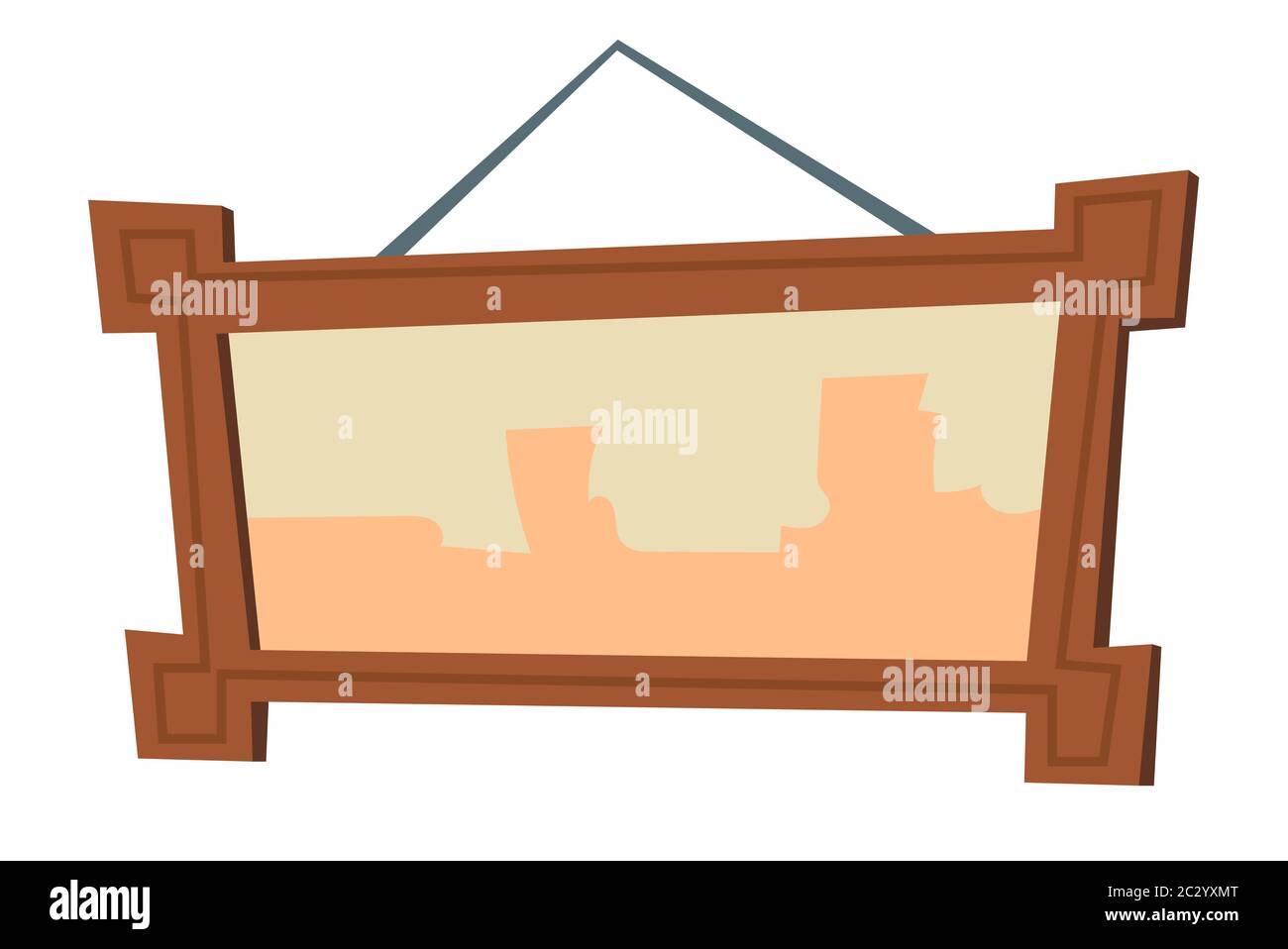 Picture frame cartoon vector illustrations. Element for living room ...