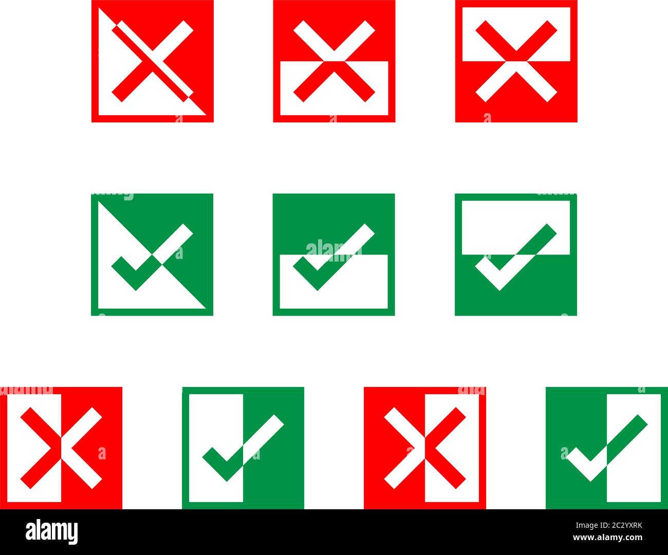Abstract tick cross mark hi-res stock photography and images - Alamy