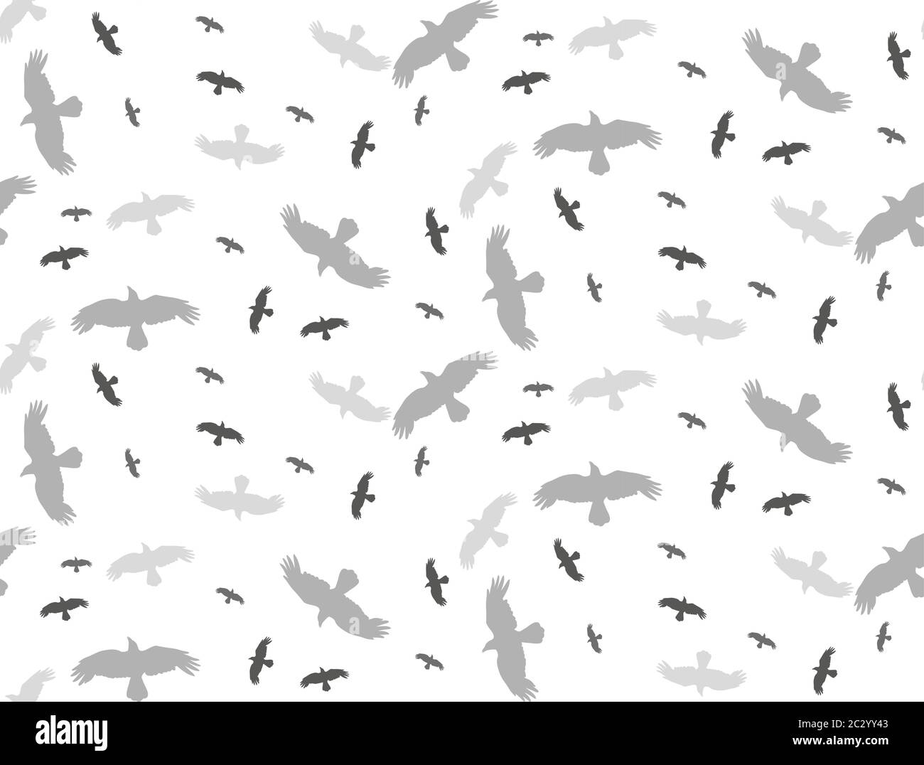 vector, seamless background with flying birds Stock Vector Image & Art ...