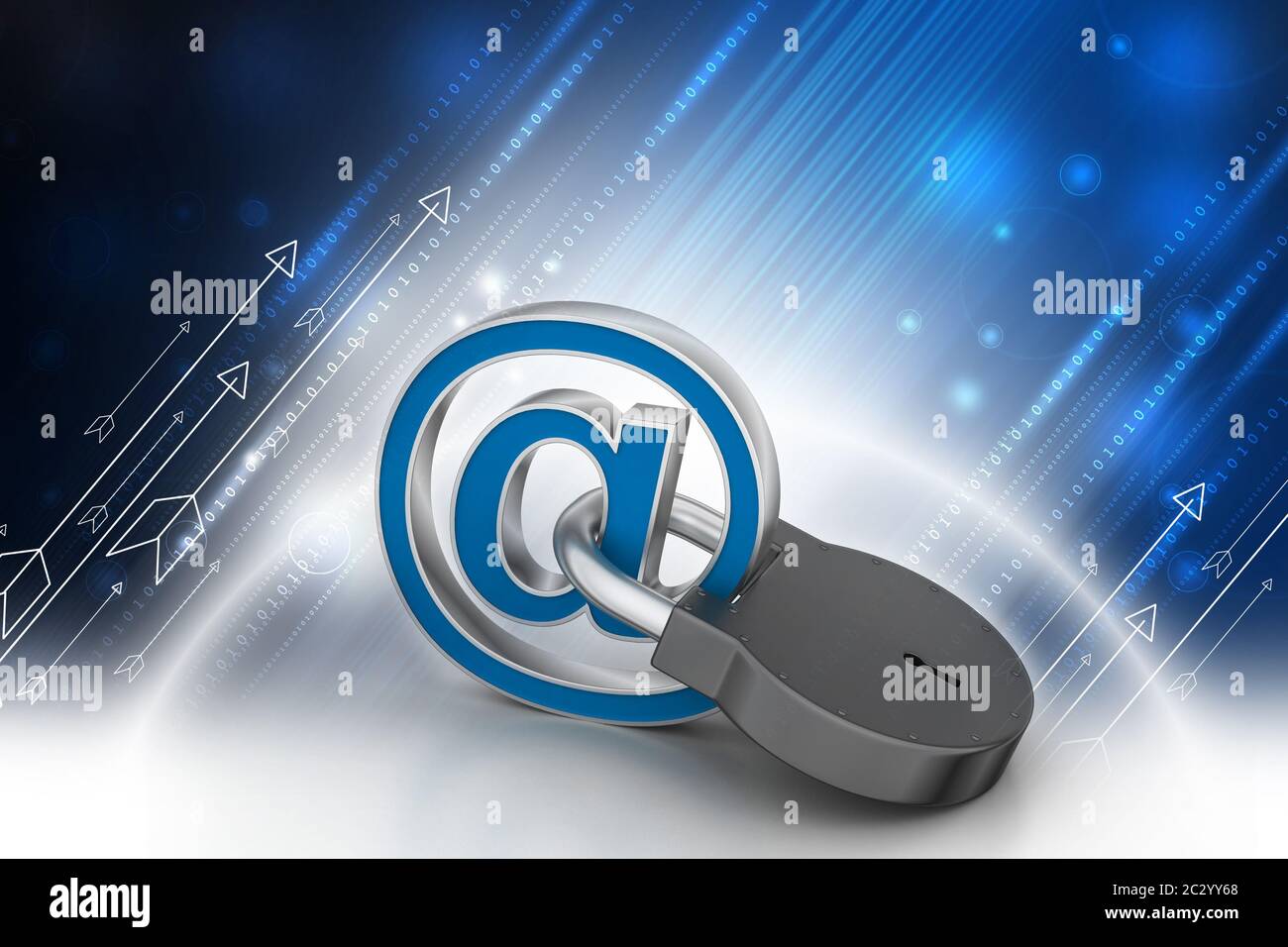 Network is locked for protection in color background Stock Photo - Alamy