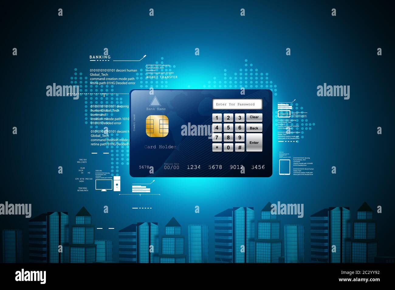 Credit card in color background Stock Photo - Alamy