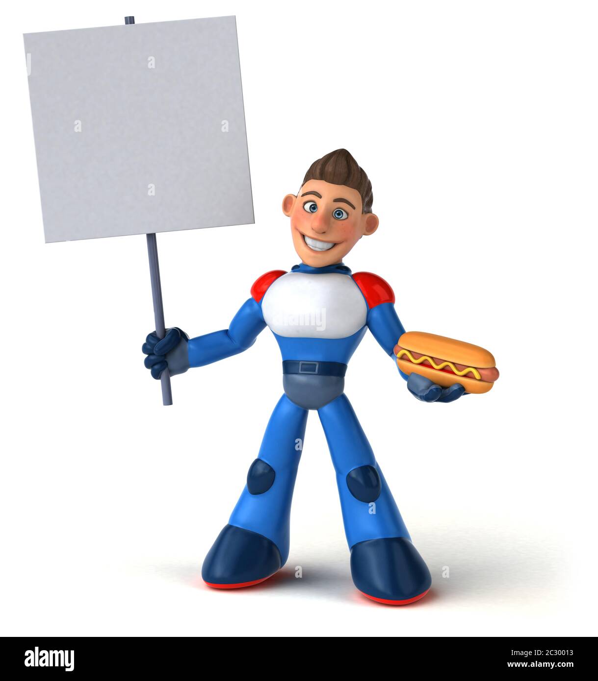 Super modern superhero - 3D Illustration Stock Photo - Alamy