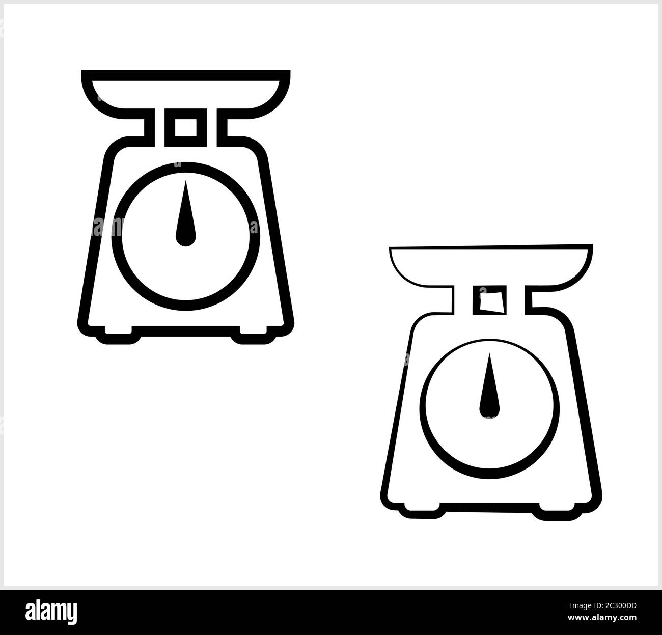 Kitchen Weight Scale Icon Vector Art Illustration Stock Vector Image ...