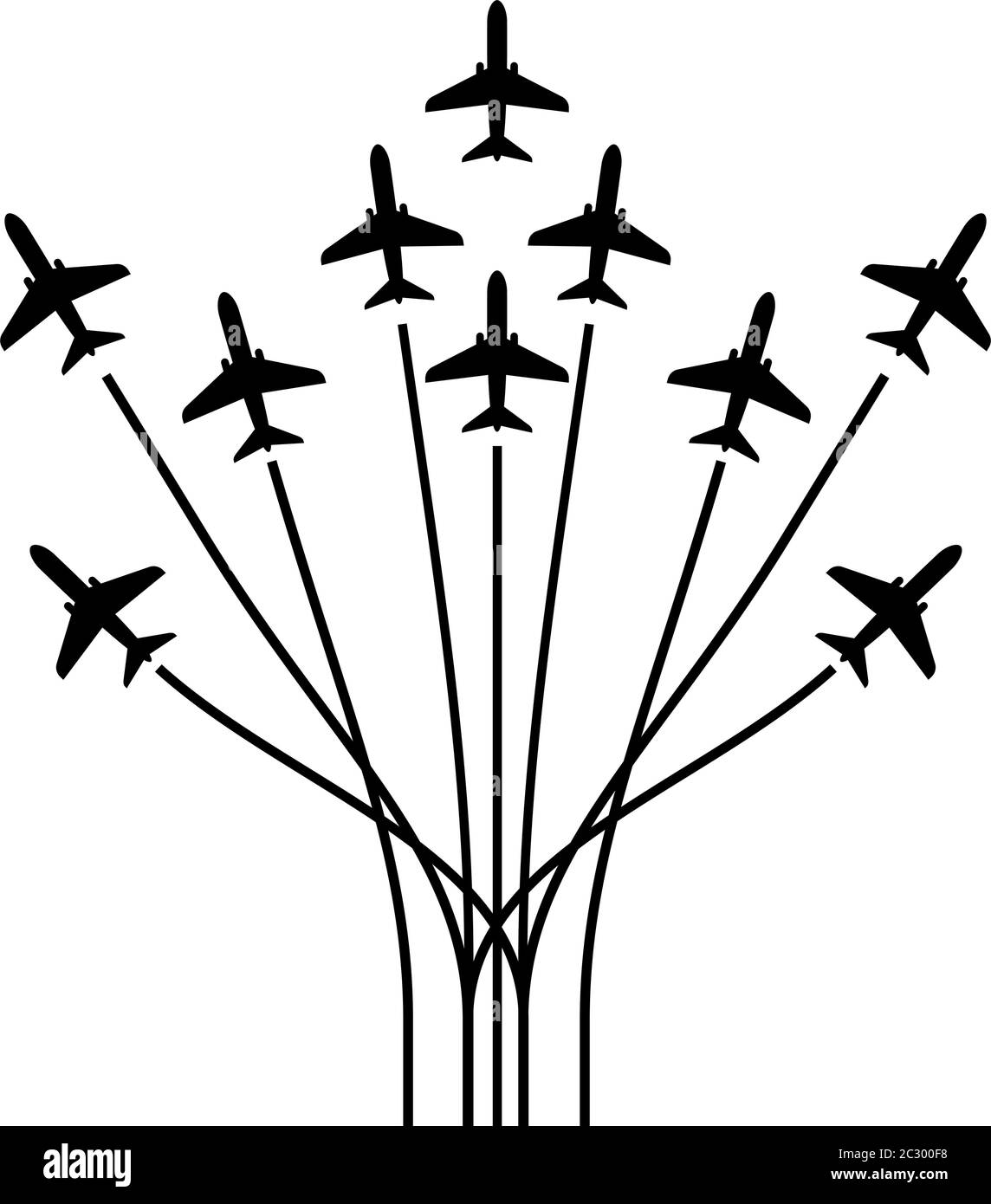 Airplane Flying Formation, Air Show Display, The Disciplined Flight ...