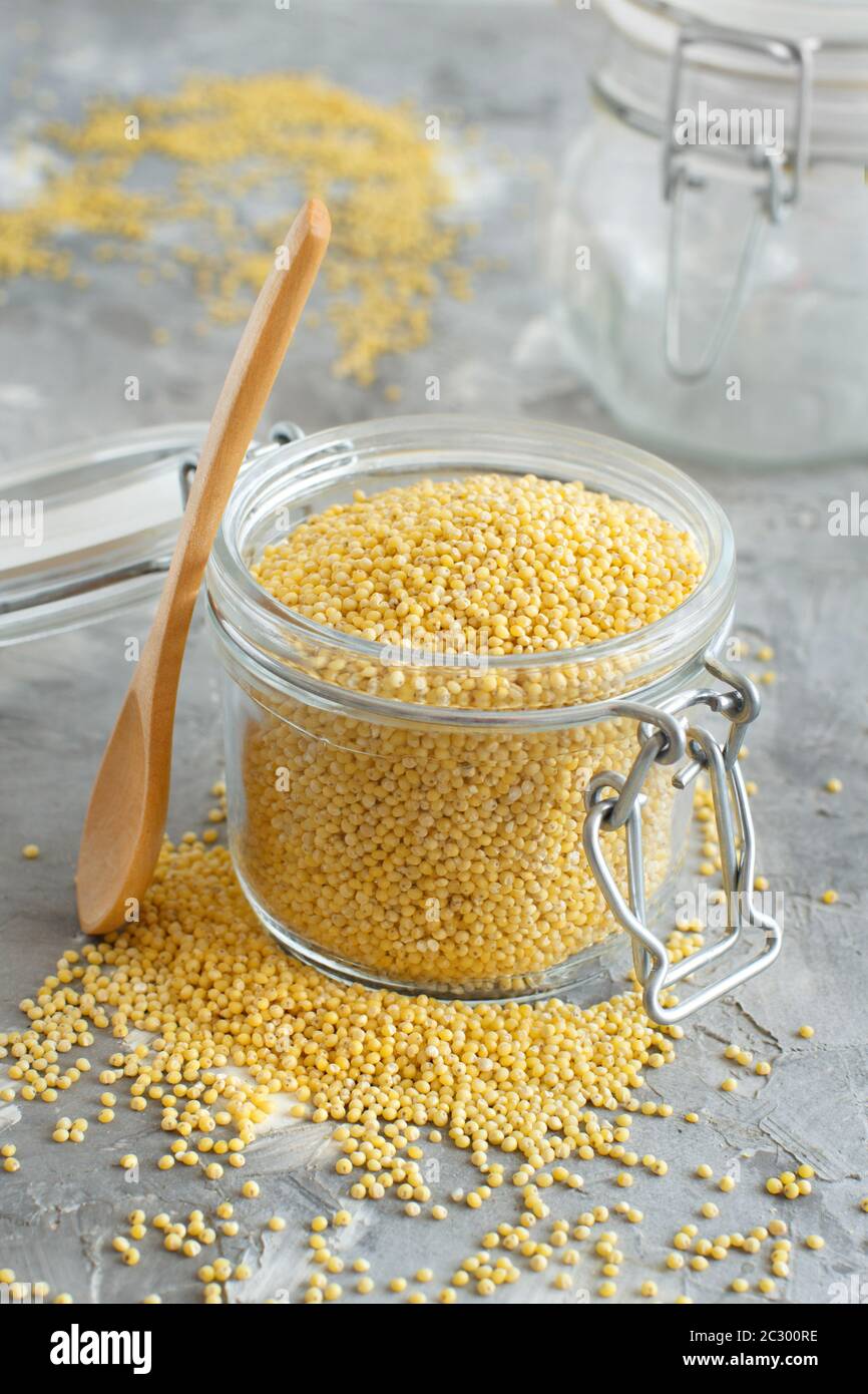 Gluten free hulled millet hi-res stock photography and images - Alamy