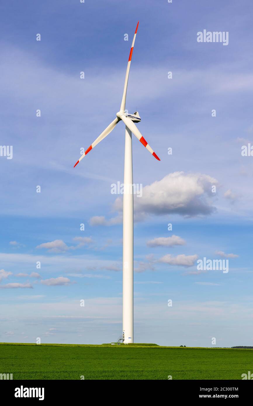 Wind turbine, wind wheel, wind farm, Baden-Wuerttemberg, Germany Stock ...
