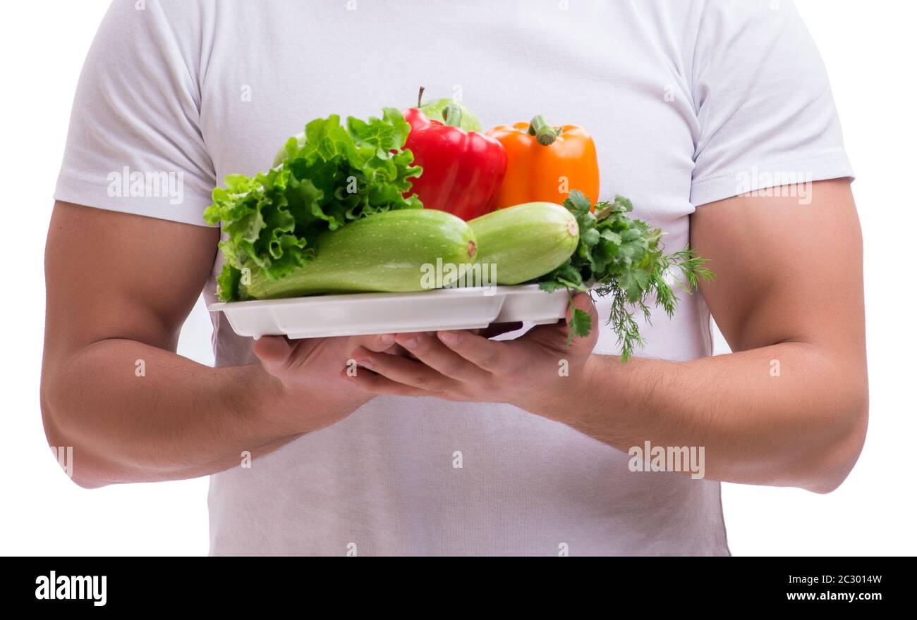 Man in healthy eating concept Stock Photo - Alamy