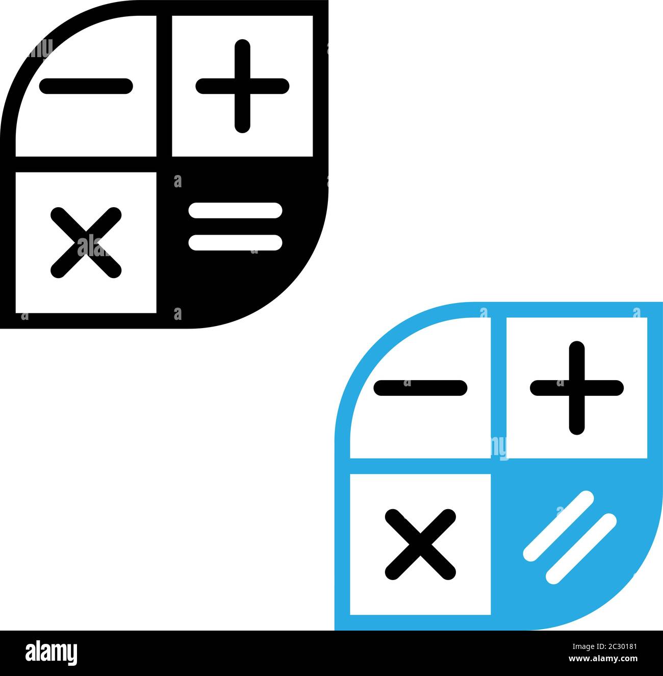 Calculator Icon, Calculator Keypad Sign Vector Art Illustration Stock ...