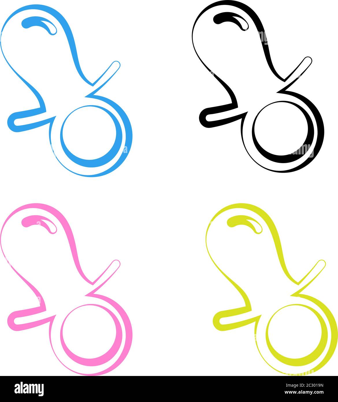 Baby Pacifier Icon Vector Art Illustration Stock Vector Image & Art - Alamy