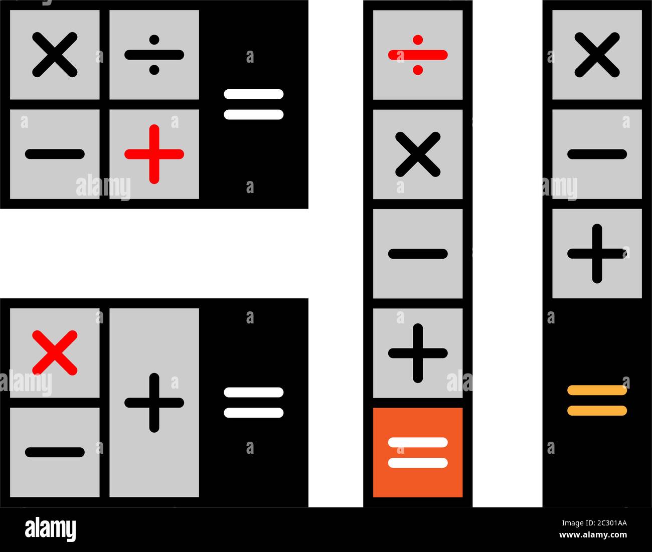 Calculator Icon, Calculator Keypad Sign Vector Art Illustration Stock ...