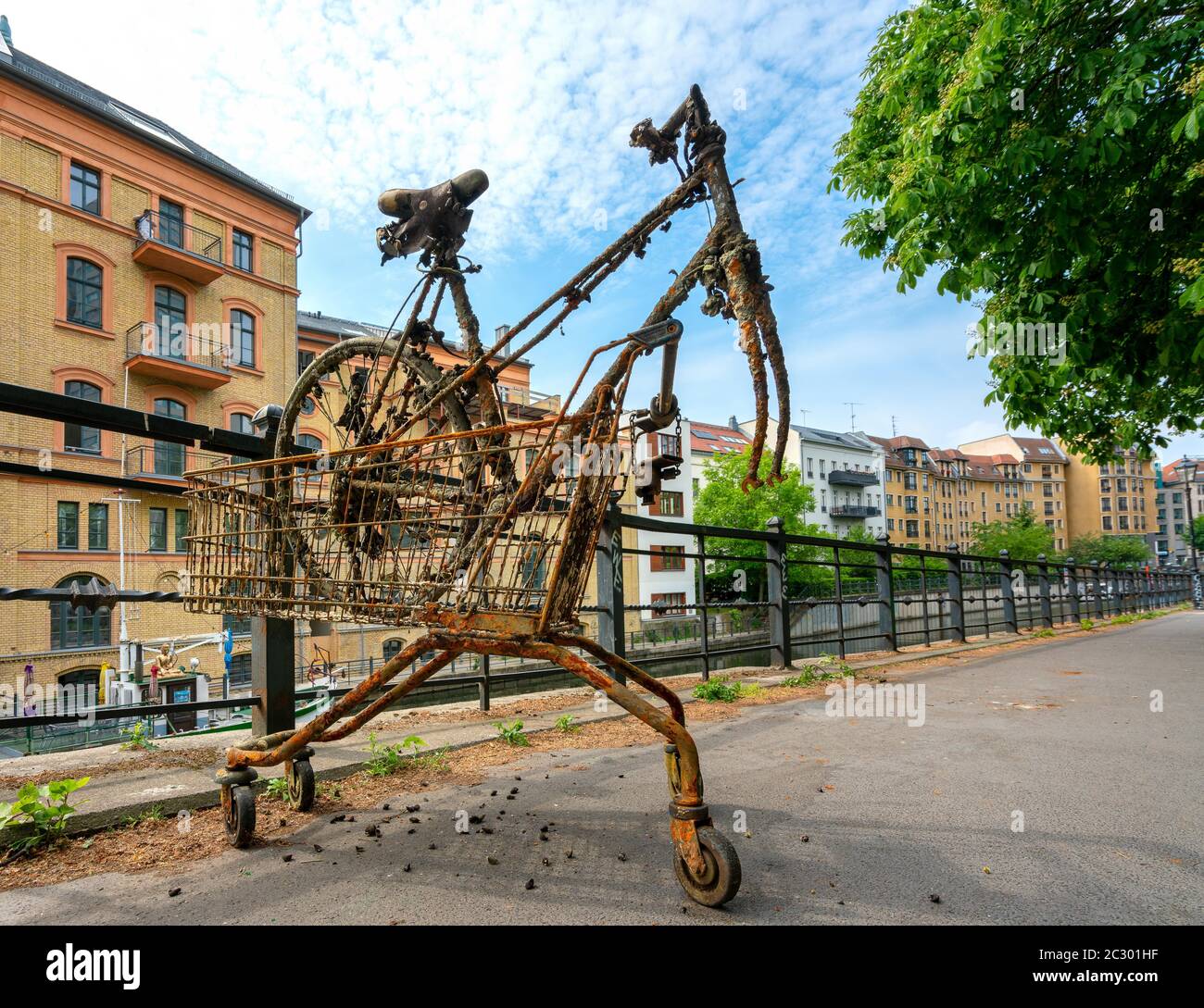 Rusty waste at the Fischerinsel in Berlin Mitte, Berlin, Germany Stock ...