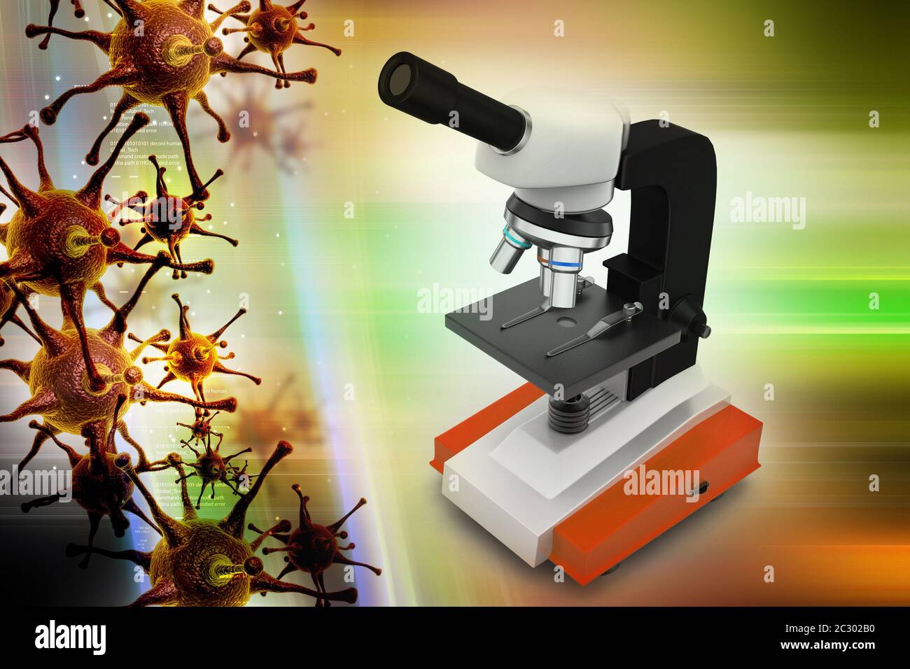 microscope and virus Stock Photo - Alamy