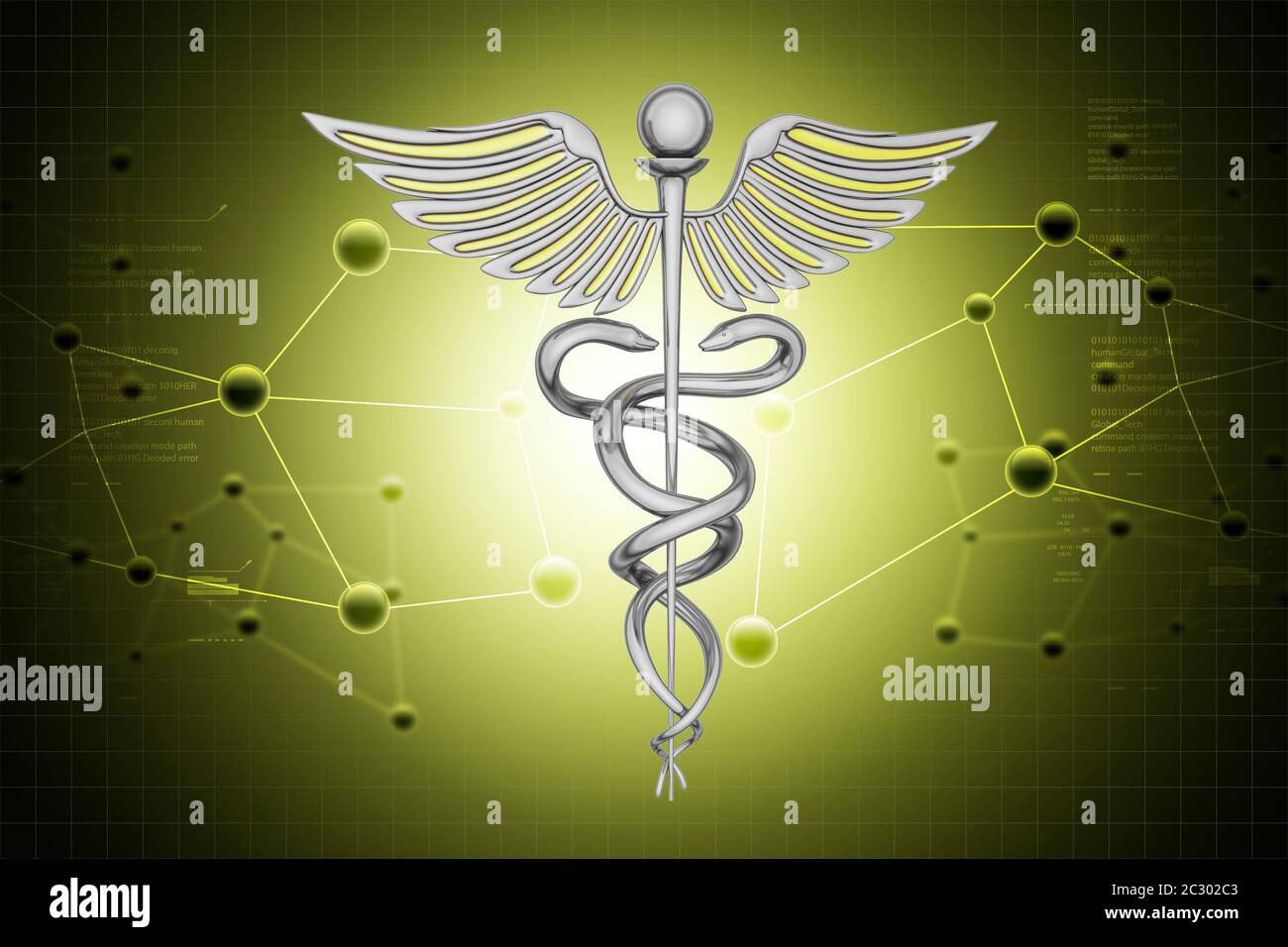 caduceus medical symbol Stock Photo - Alamy