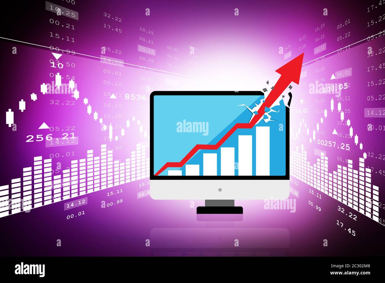 3d bar graph computer hi-res stock photography and images - Alamy