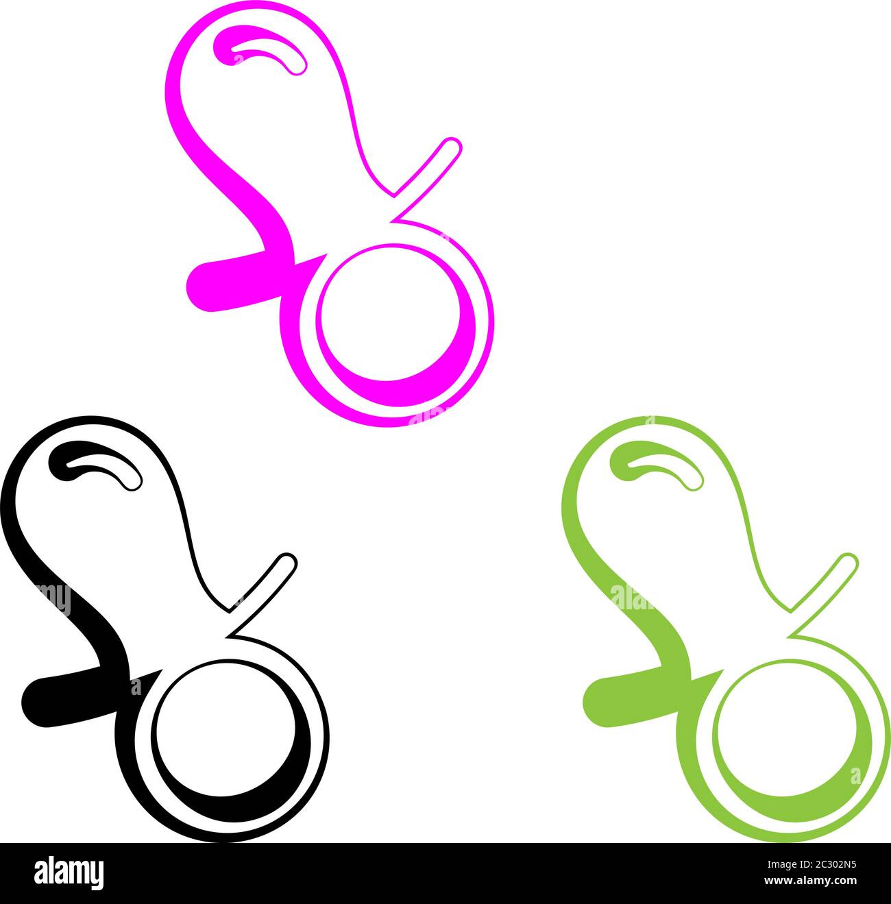 Baby Pacifier Icon Vector Art Illustration Stock Vector Image & Art - Alamy