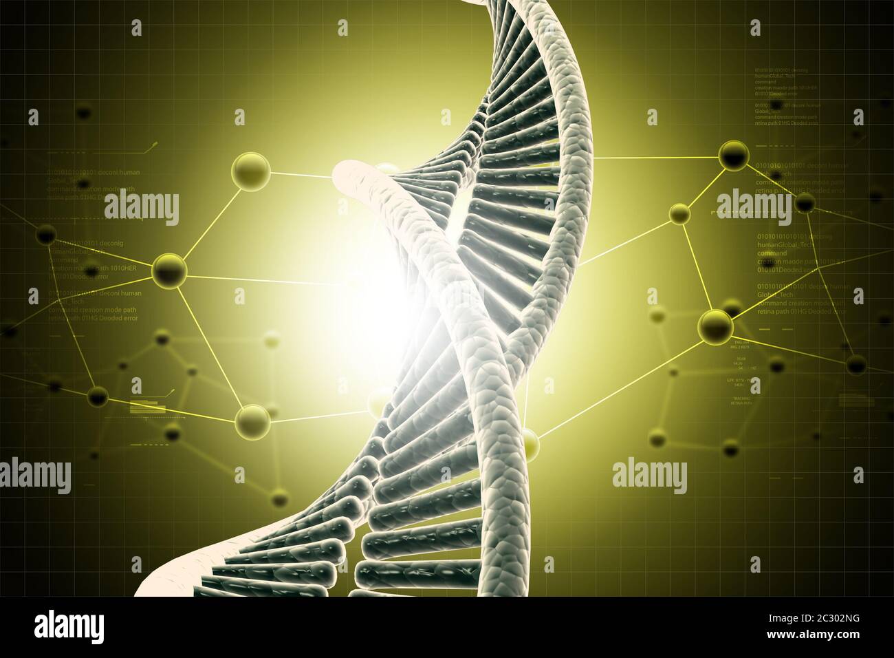 DNA in color background Stock Photo - Alamy