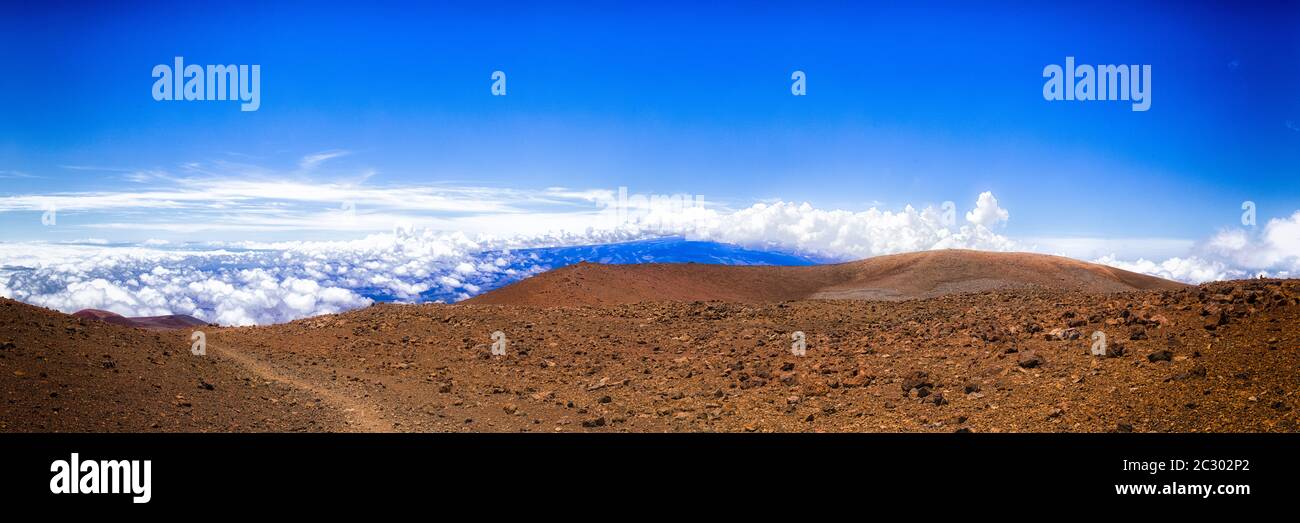 View of Mauna Loa from Mauna Kea, Hawaii Islands, USA Stock Photo - Alamy