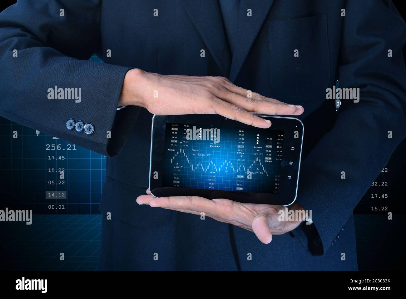 Futuristic touch screen display Stock Photo - Alamy