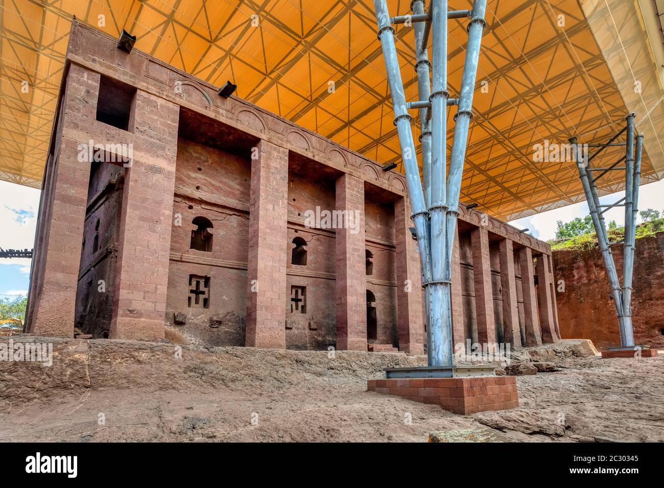 Biete Medhane Alem is Orthodox underground monolith church carved into ...