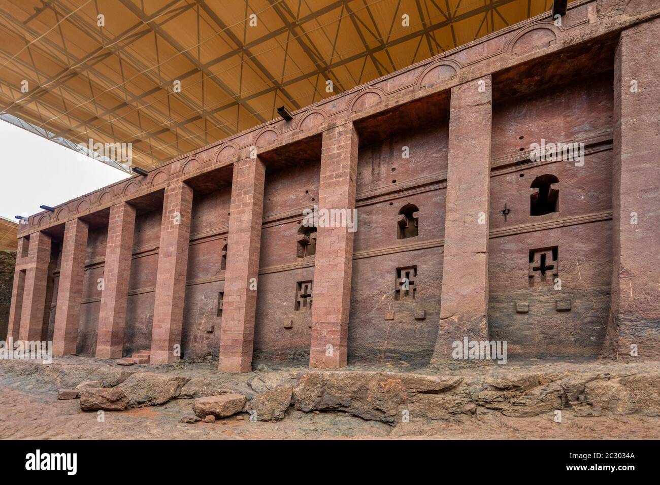 Biete Medhane Alem is Orthodox underground monolith church carved into ...
