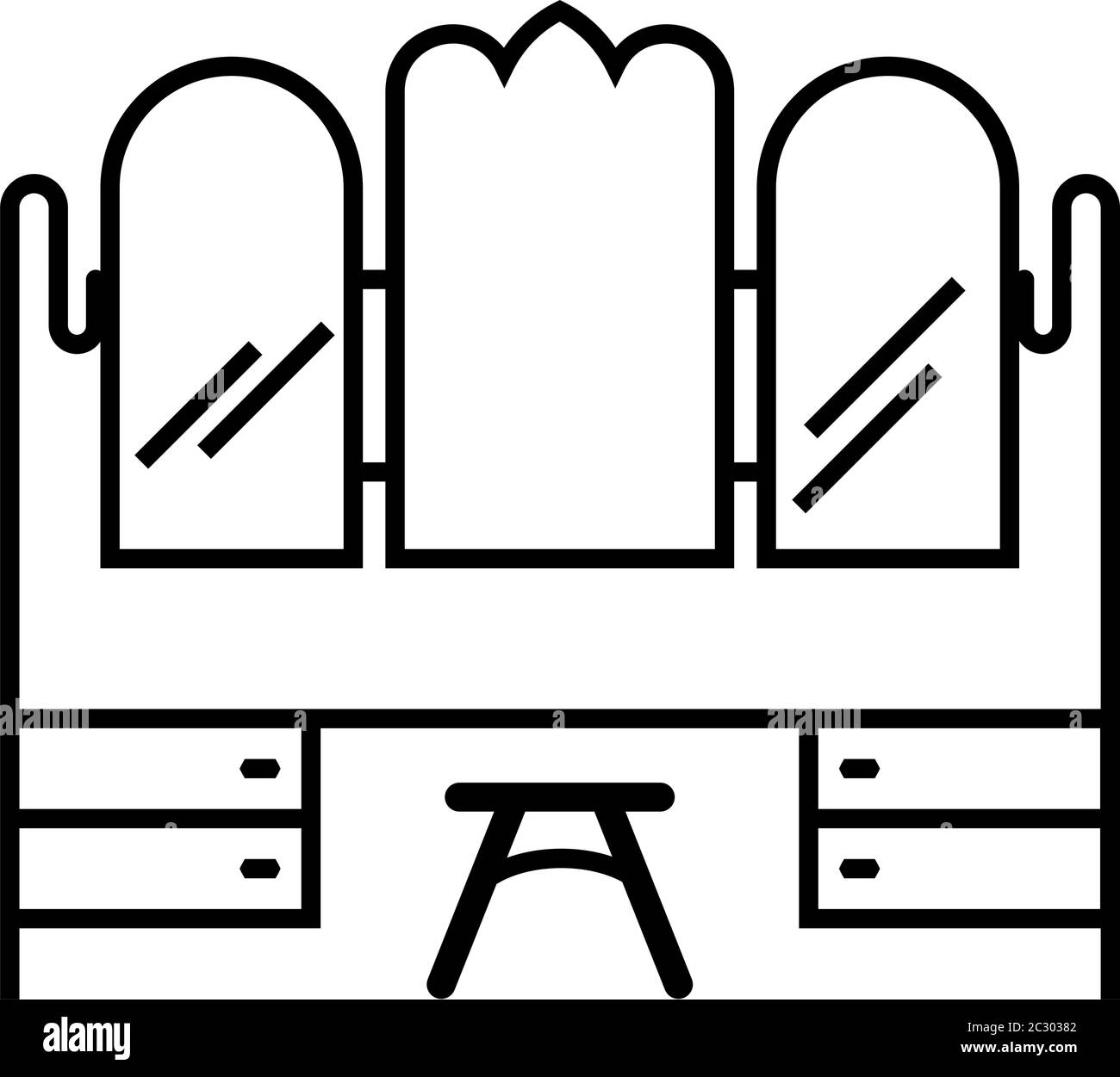 Dressing Table Icon Vector Art Illustration Stock Vector Image & Art ...