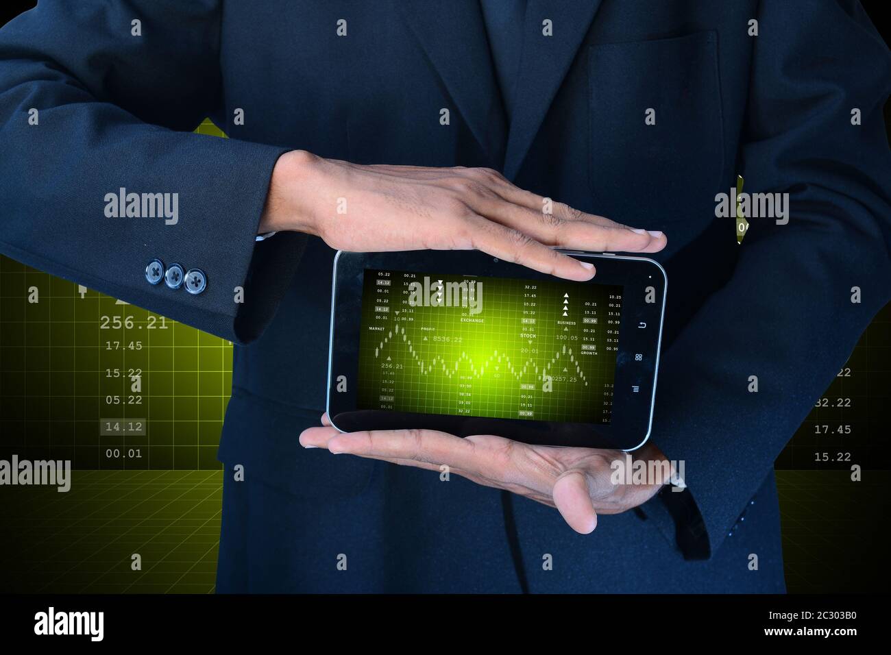 Futuristic touch screen display Stock Photo - Alamy