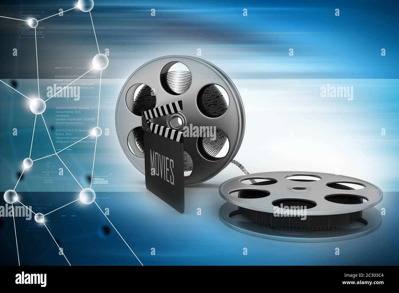 Film Reels and Clapper board Stock Photo - Alamy