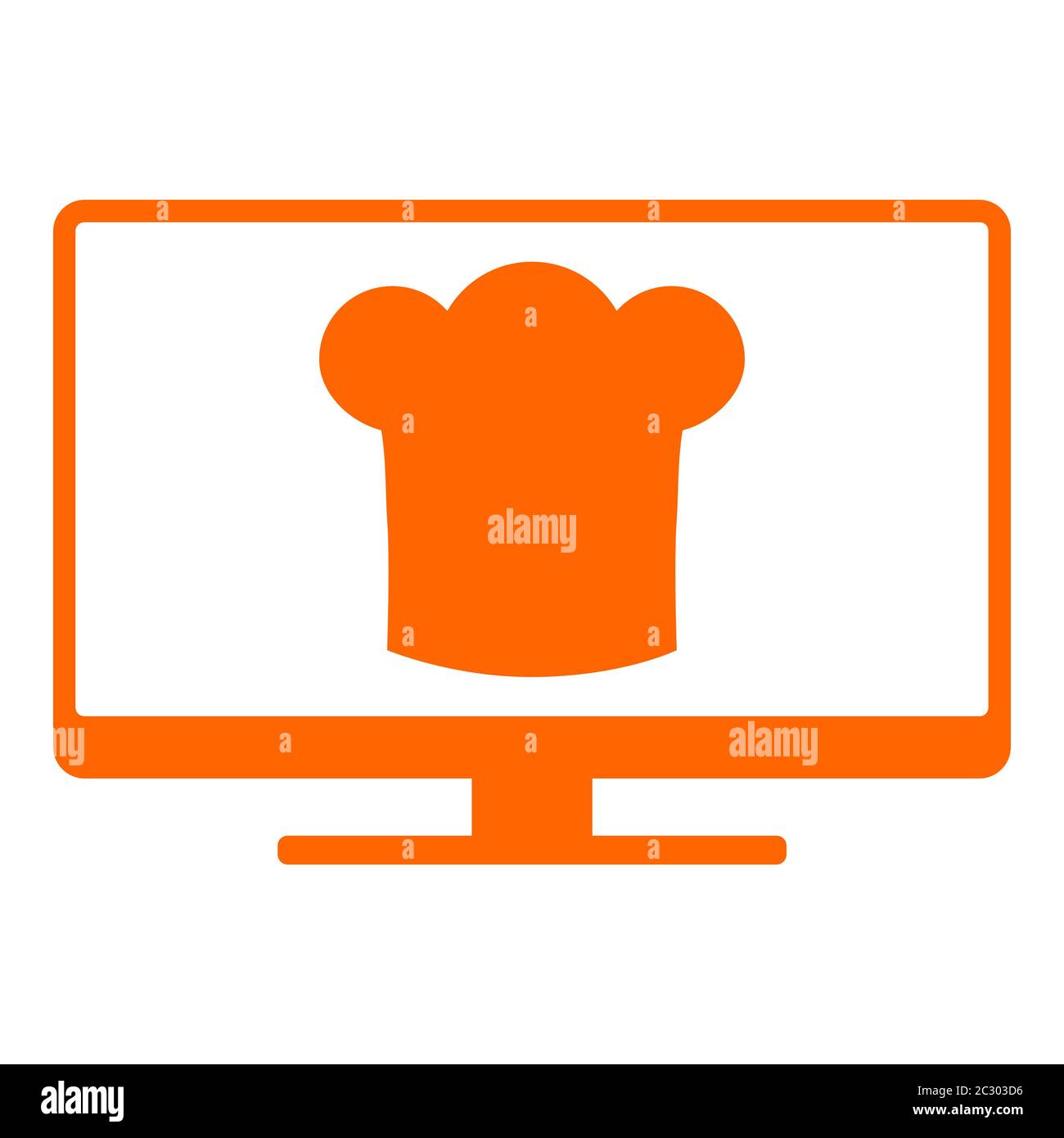 Chef hat and screen Stock Photo - Alamy