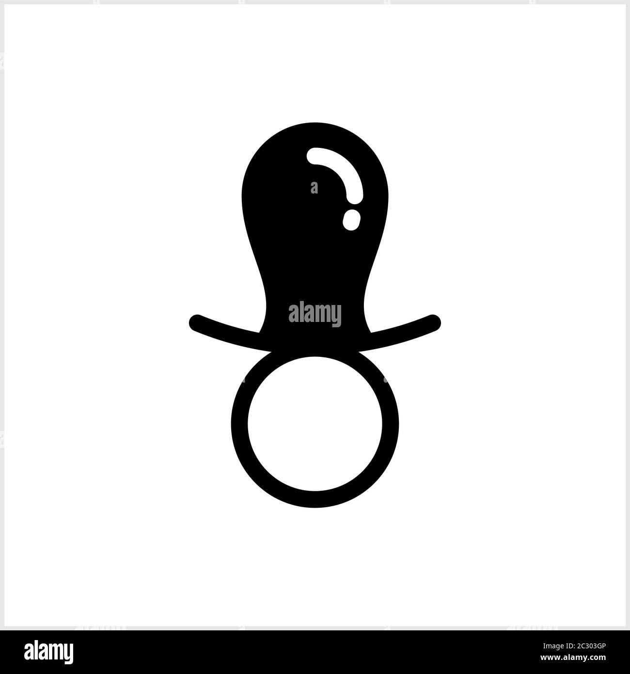 Baby Pacifier Icon Vector Art Illustration Stock Vector Image & Art - Alamy