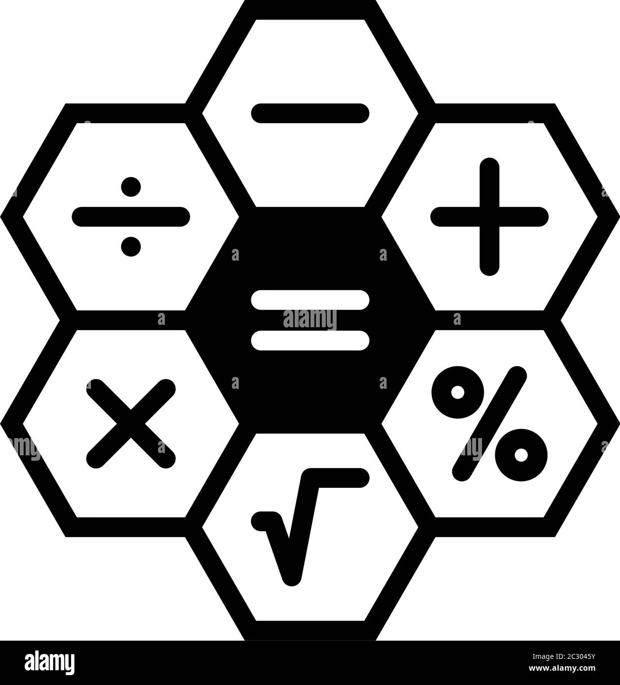 Calculator Icon, Calculator Keypad Sign Vector Art Illustration Stock ...