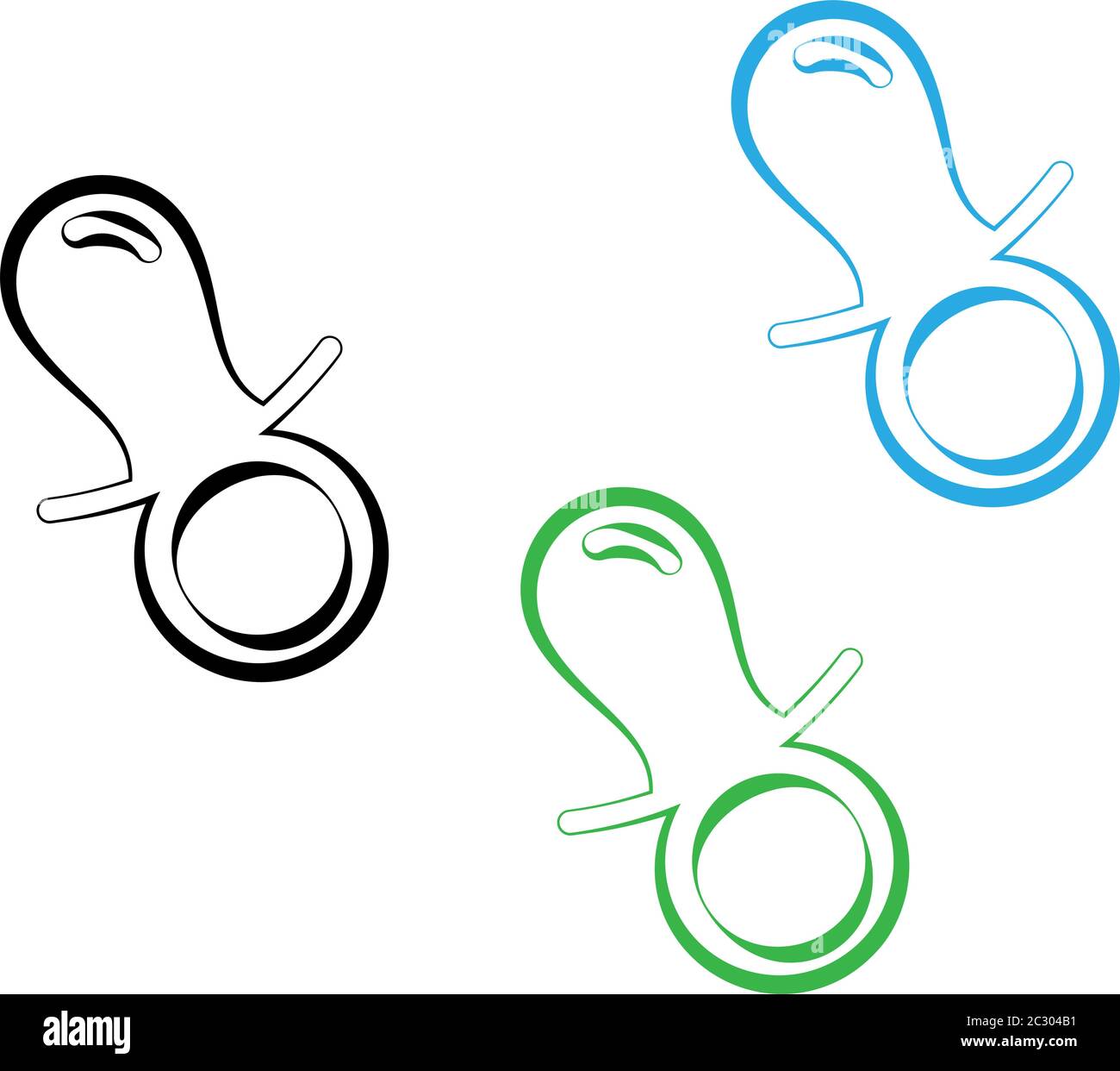 Baby Pacifier Icon Vector Art Illustration Stock Vector Image & Art - Alamy