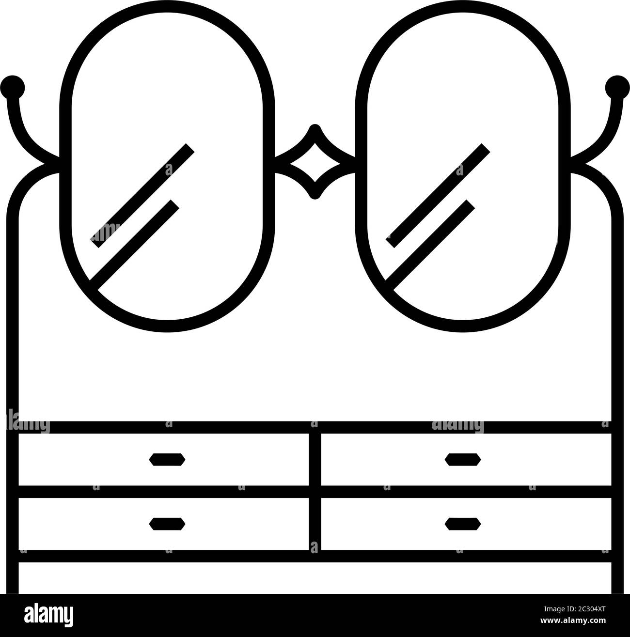 Dressing Table Icon Vector Art Illustration Stock Vector Image & Art ...