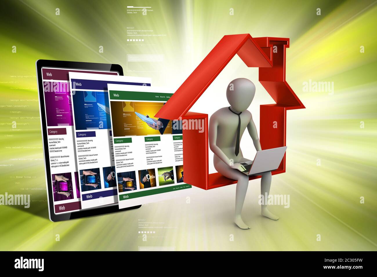 Work at home concept Stock Photo - Alamy