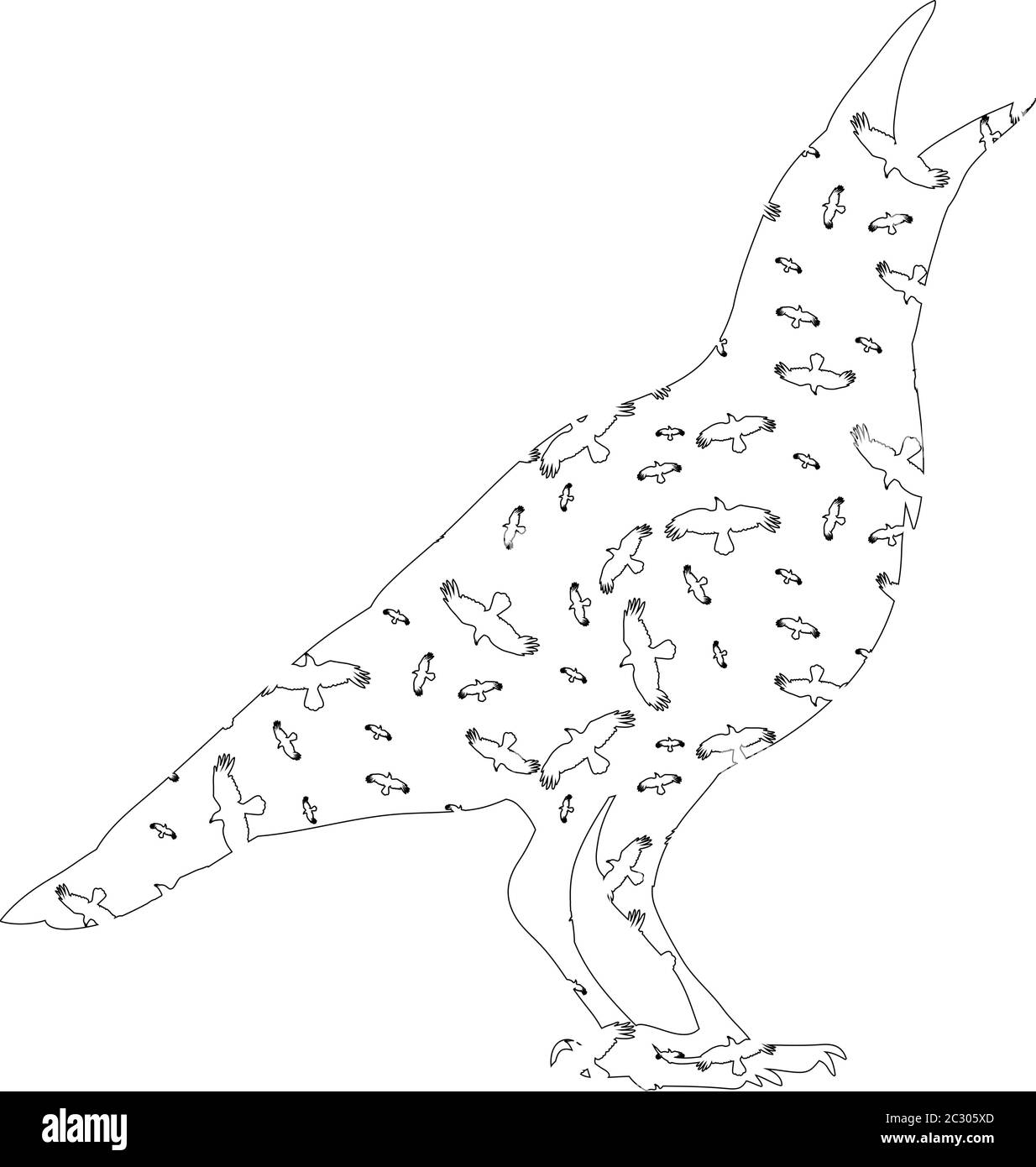 Forest animal raven bird Cut Out Stock Images & Pictures - Alamy