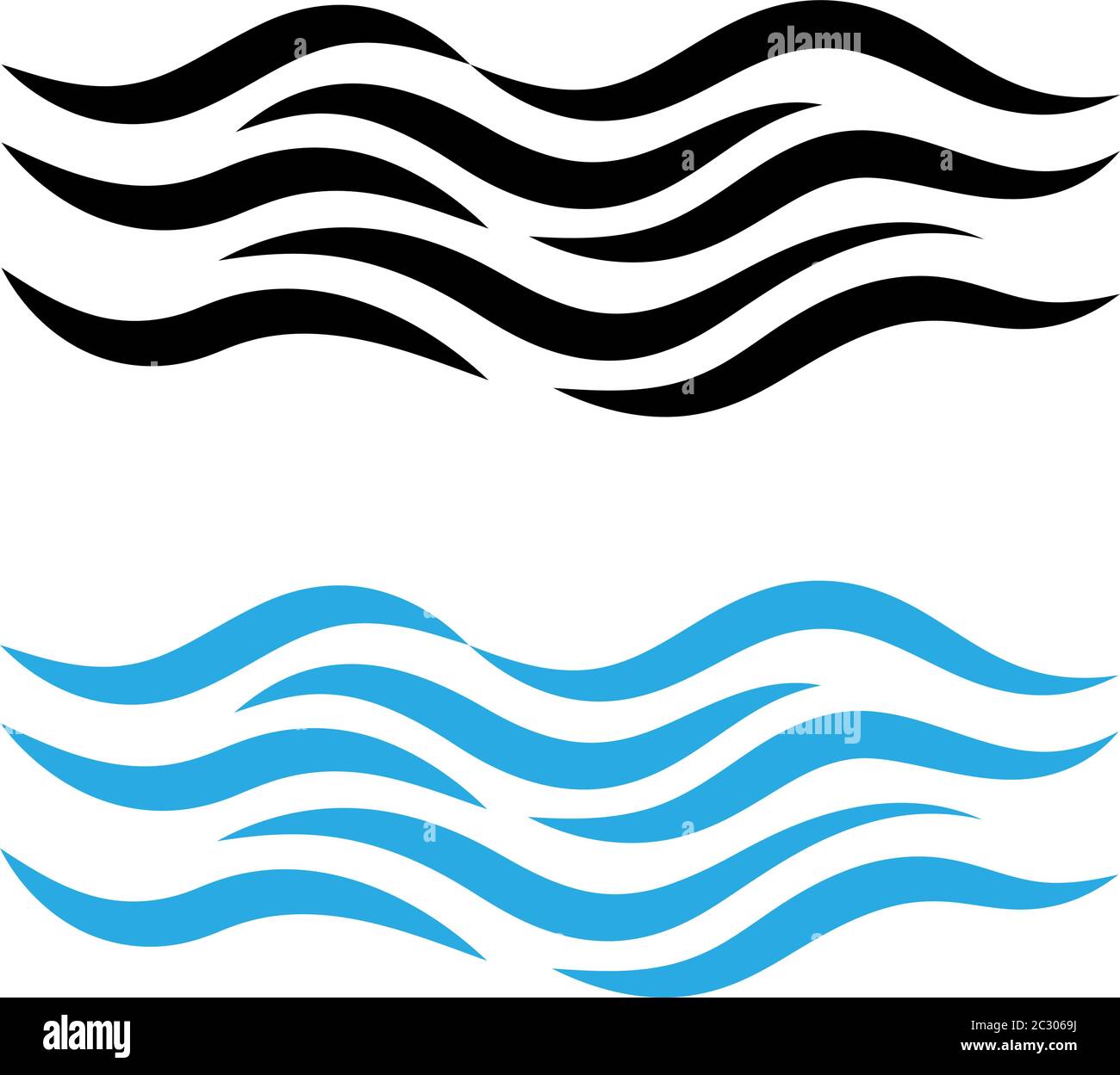 Water Wave Icon, Water Wave Sign Vector Art Illustration Stock Vector ...