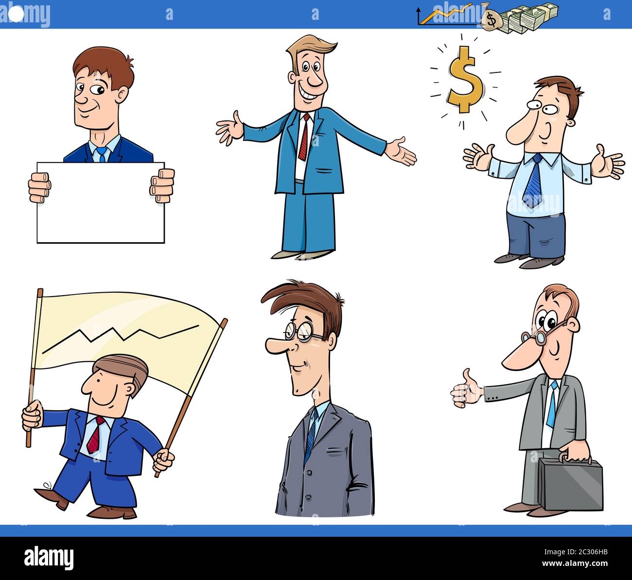 Businessmen cartoon characters collection hi-res stock photography and ...