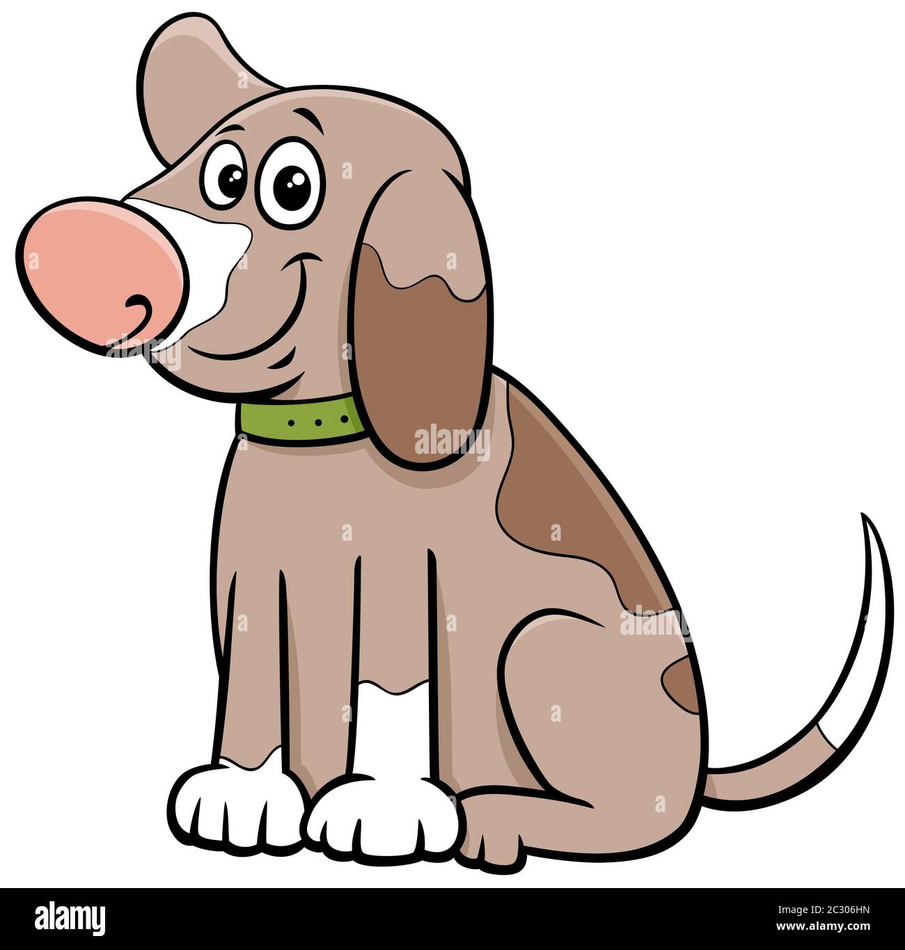 cartoon spotted puppy pet animal character Stock Photo - Alamy