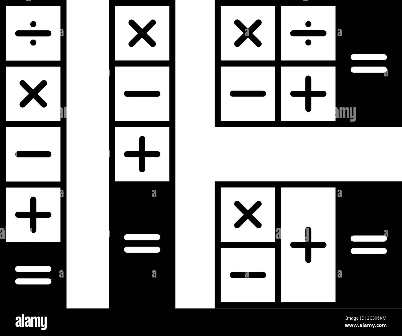 Calculator Icon, Calculator Keypad Sign Vector Art Illustration Stock ...