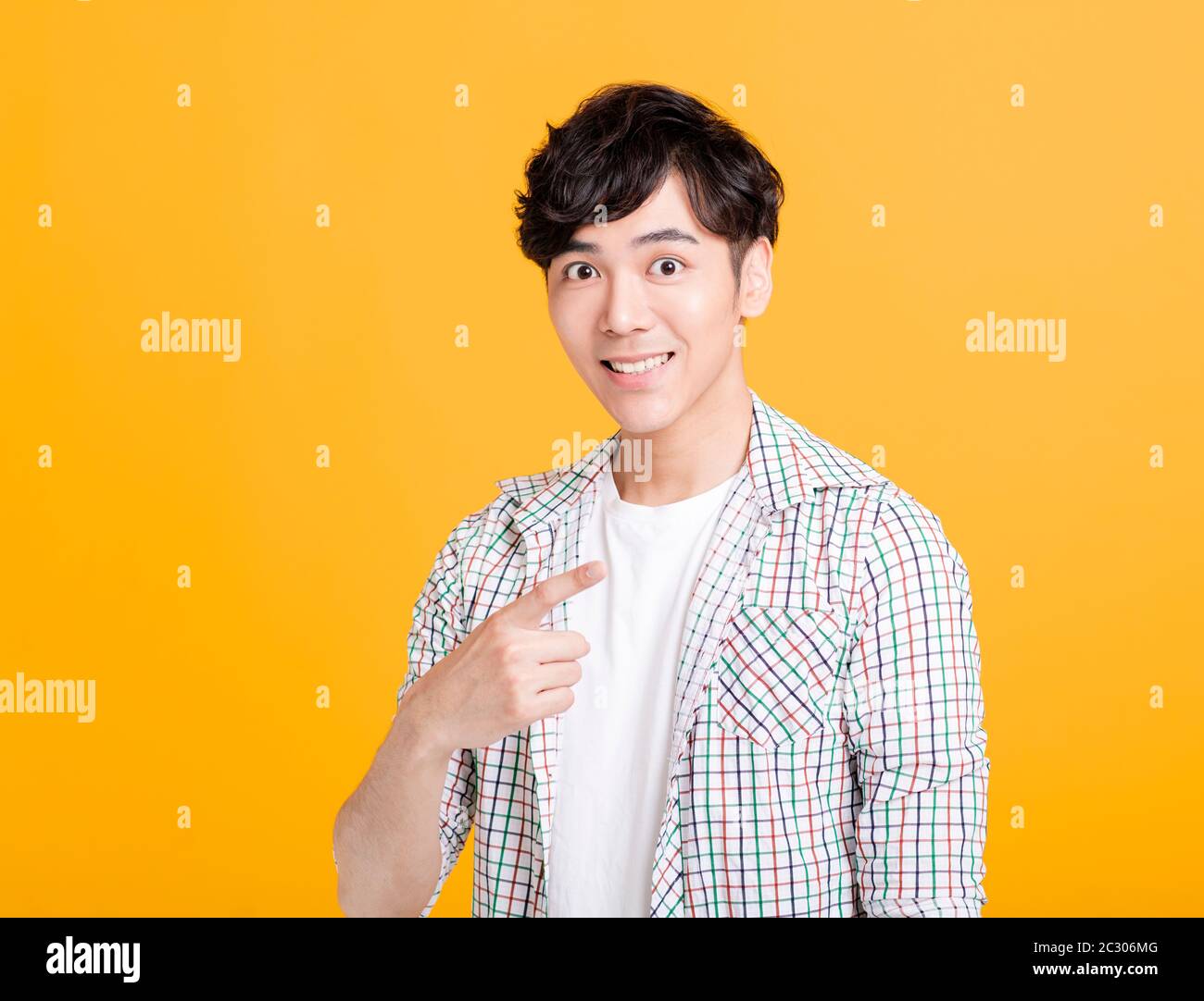 young man hand pointing to himself Stock Photo - Alamy