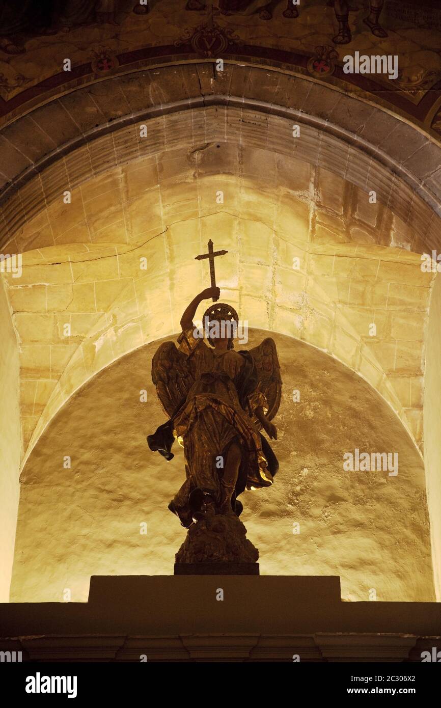 Inside view of the Roman Catholic Church of Santa Maria dels Àngels ...
